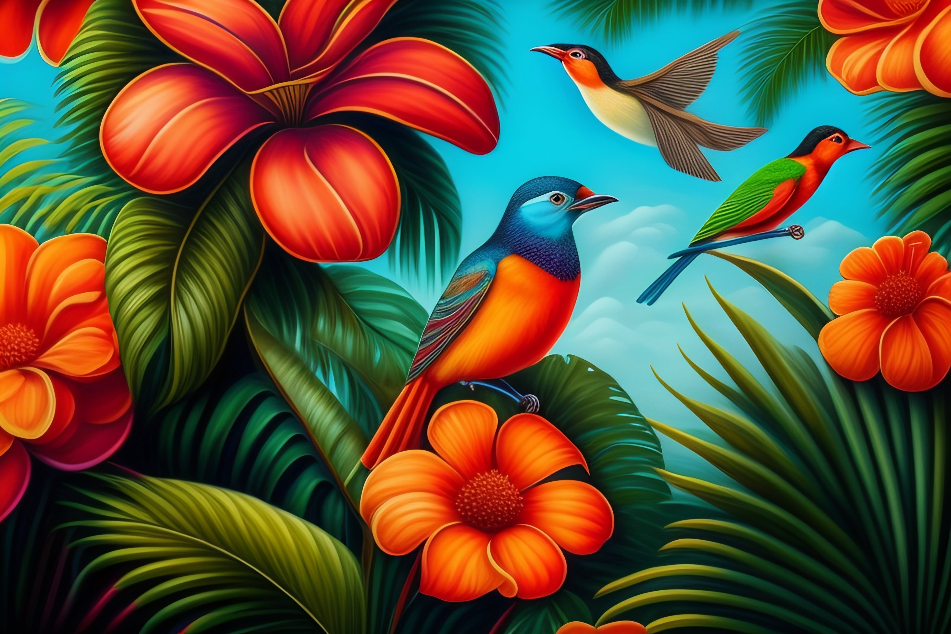 Lexica - Painting of the flora and fauna of Panama, such as tropical ...
