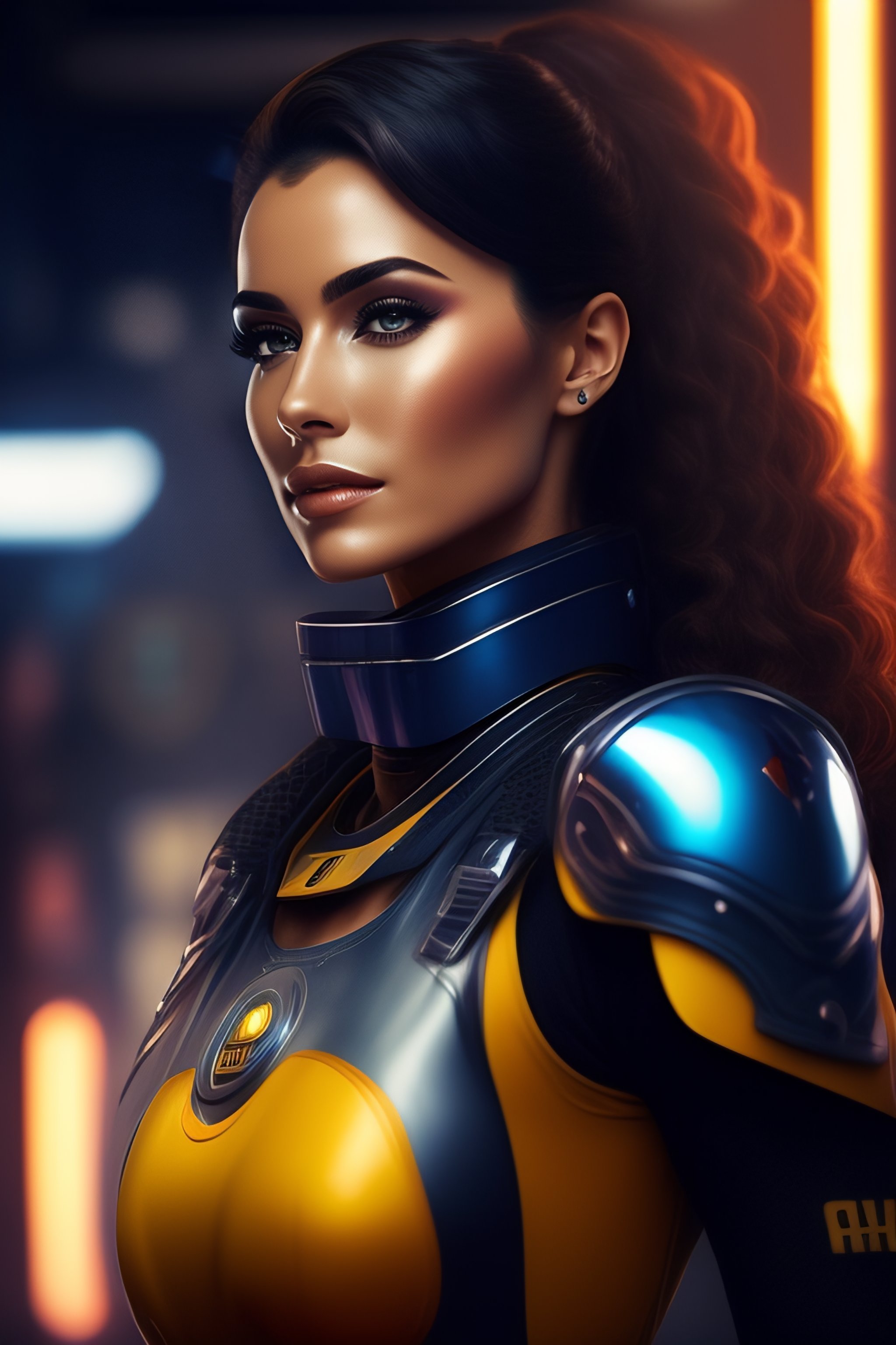 Lexica - Beautiful women, mechanic, sensitive, robot, modified human.