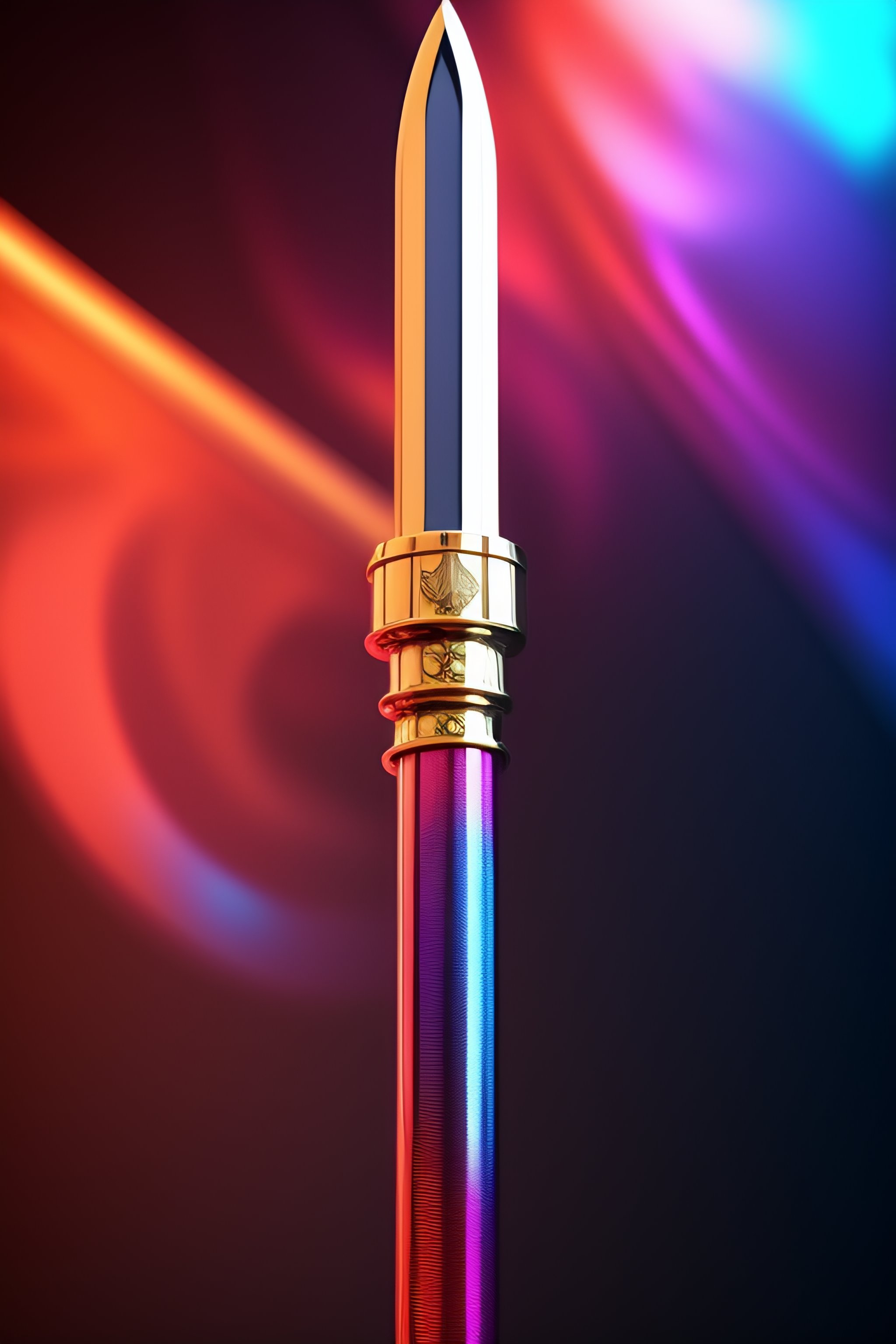 Lexica - Ironman sword, colorful background, full shot, front view, 3d ...