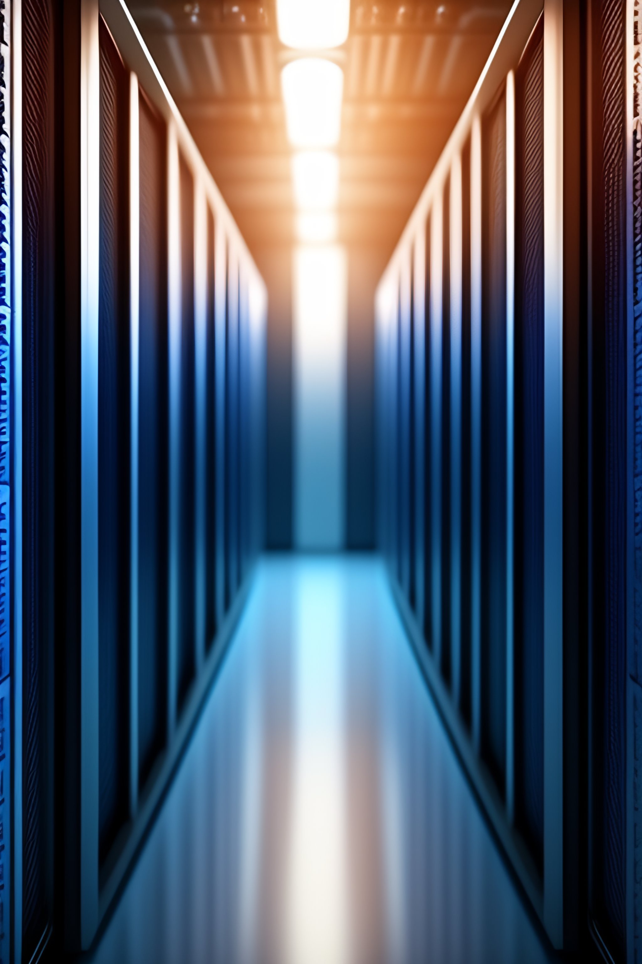 Lexica - Datacenter full of servers in a brick-walled garage