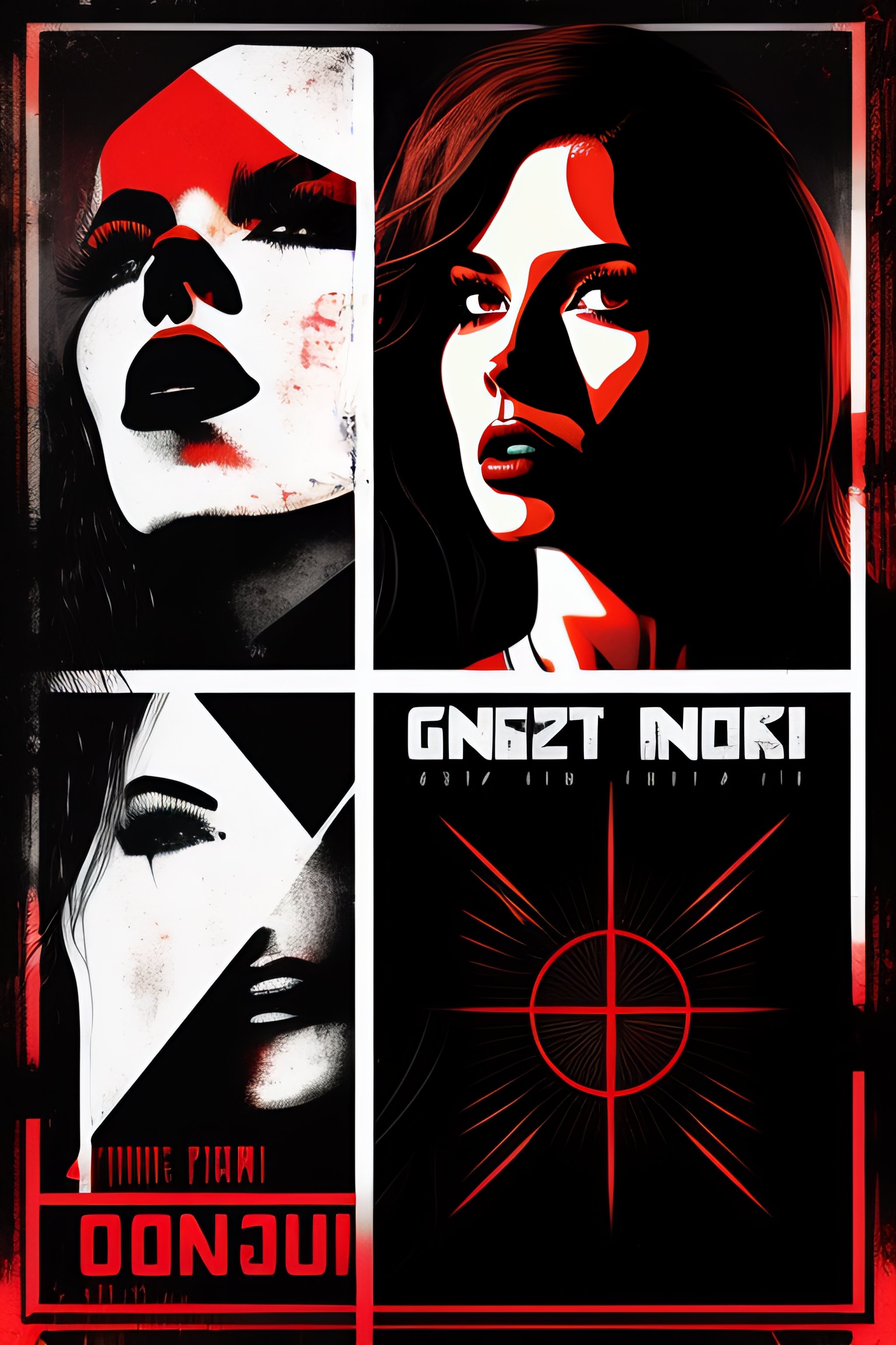 Lexica - Vector, graphic novel, grunge, geometric horror tshirt design