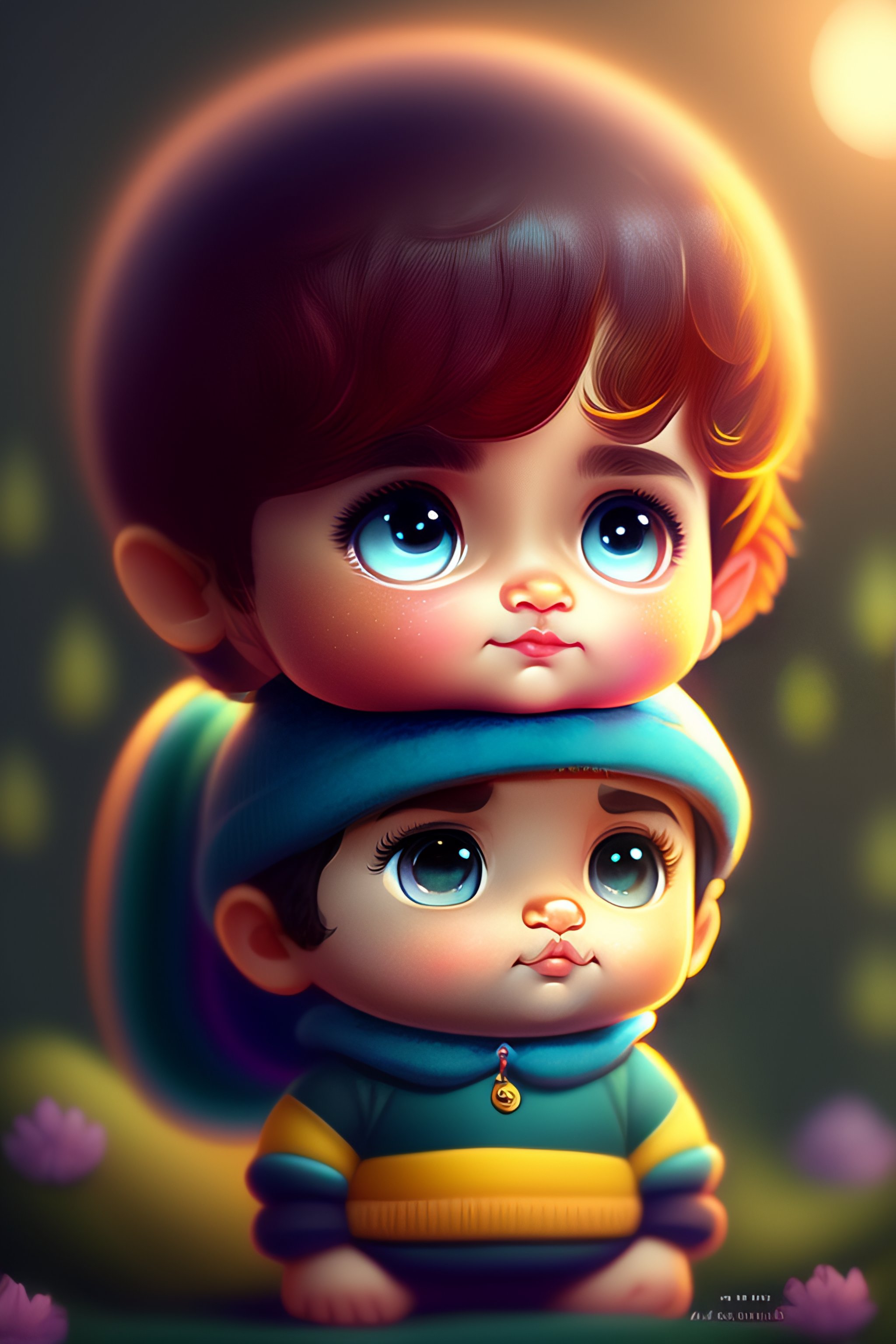 Lexica - Cute and adorable cartoon Shahid Kapoor baby, fantasy ...