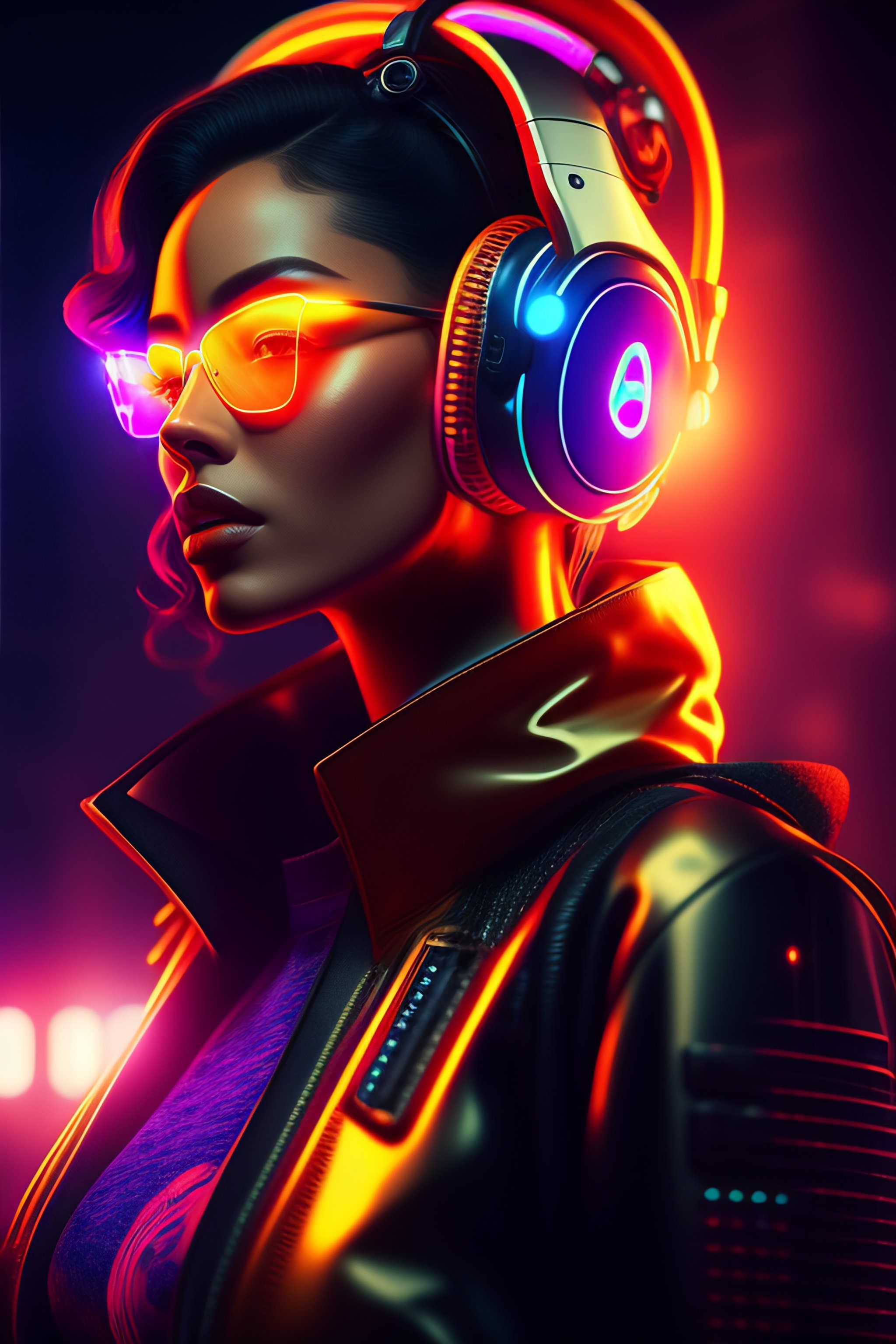 Lexica - Portrait art of ultra realistic retro futuristic dj, lens ...