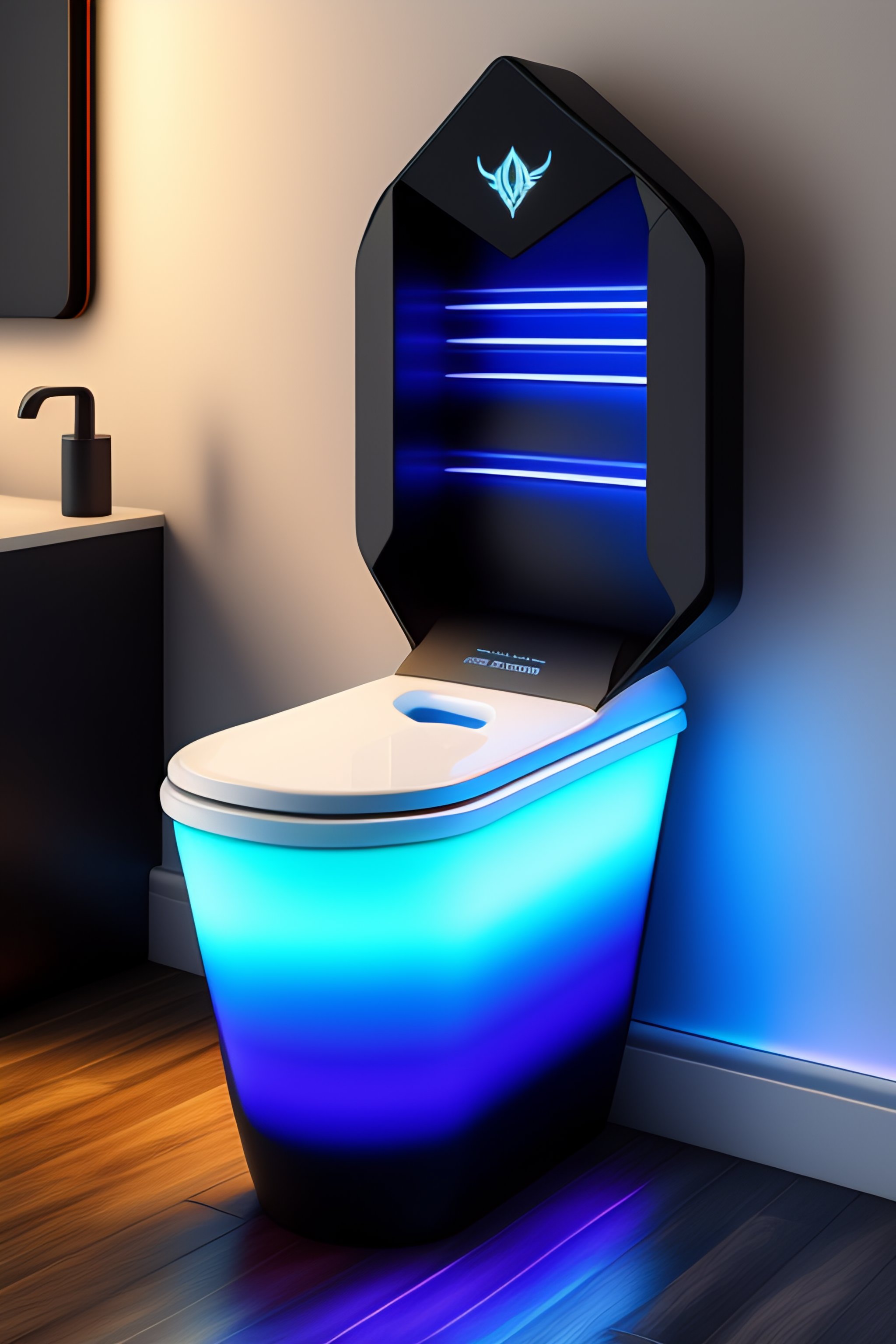 Lexica - Cottagecore gaming urinal with rgb, cinematic urinal