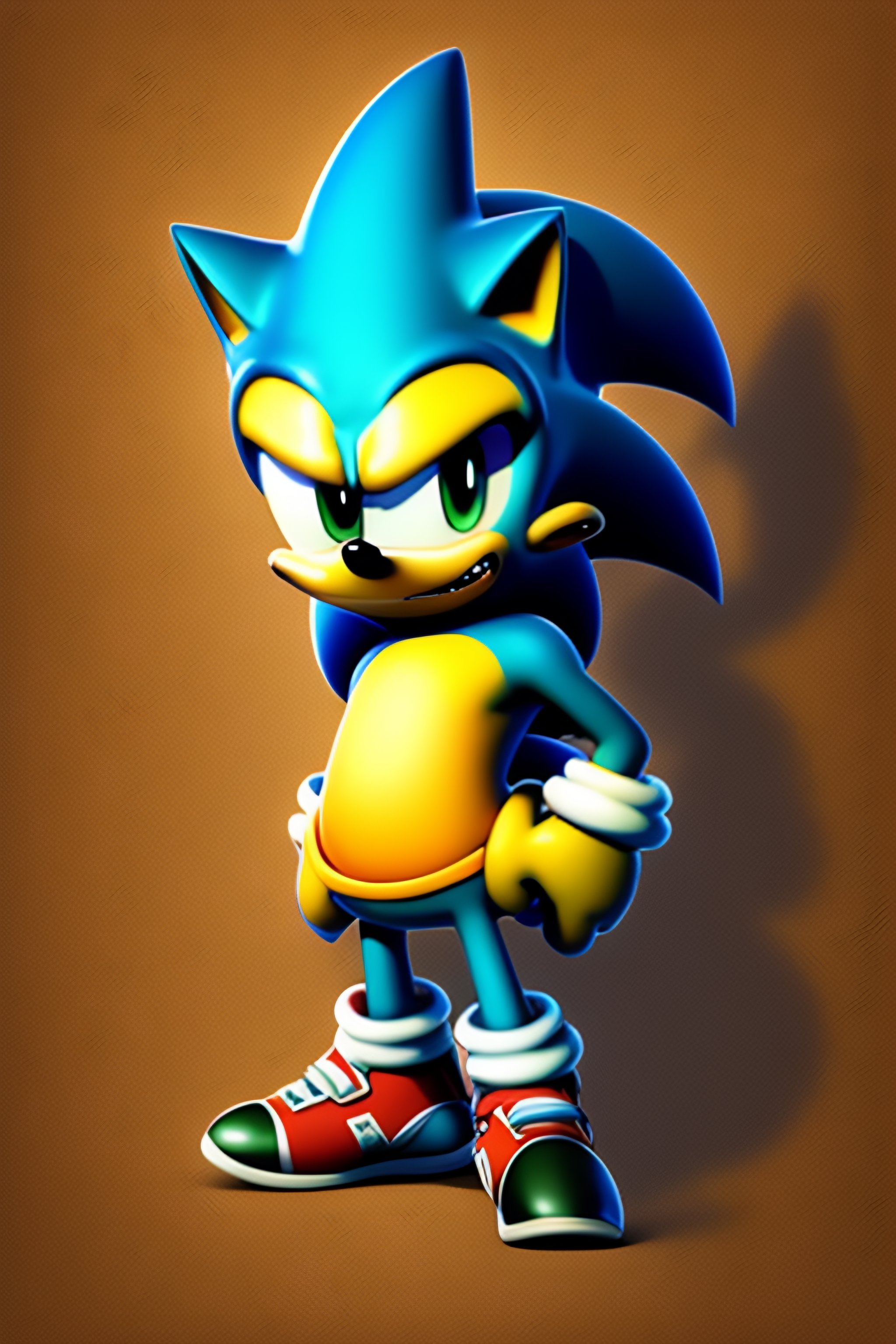 Lexica - Sonic as a simpsons character