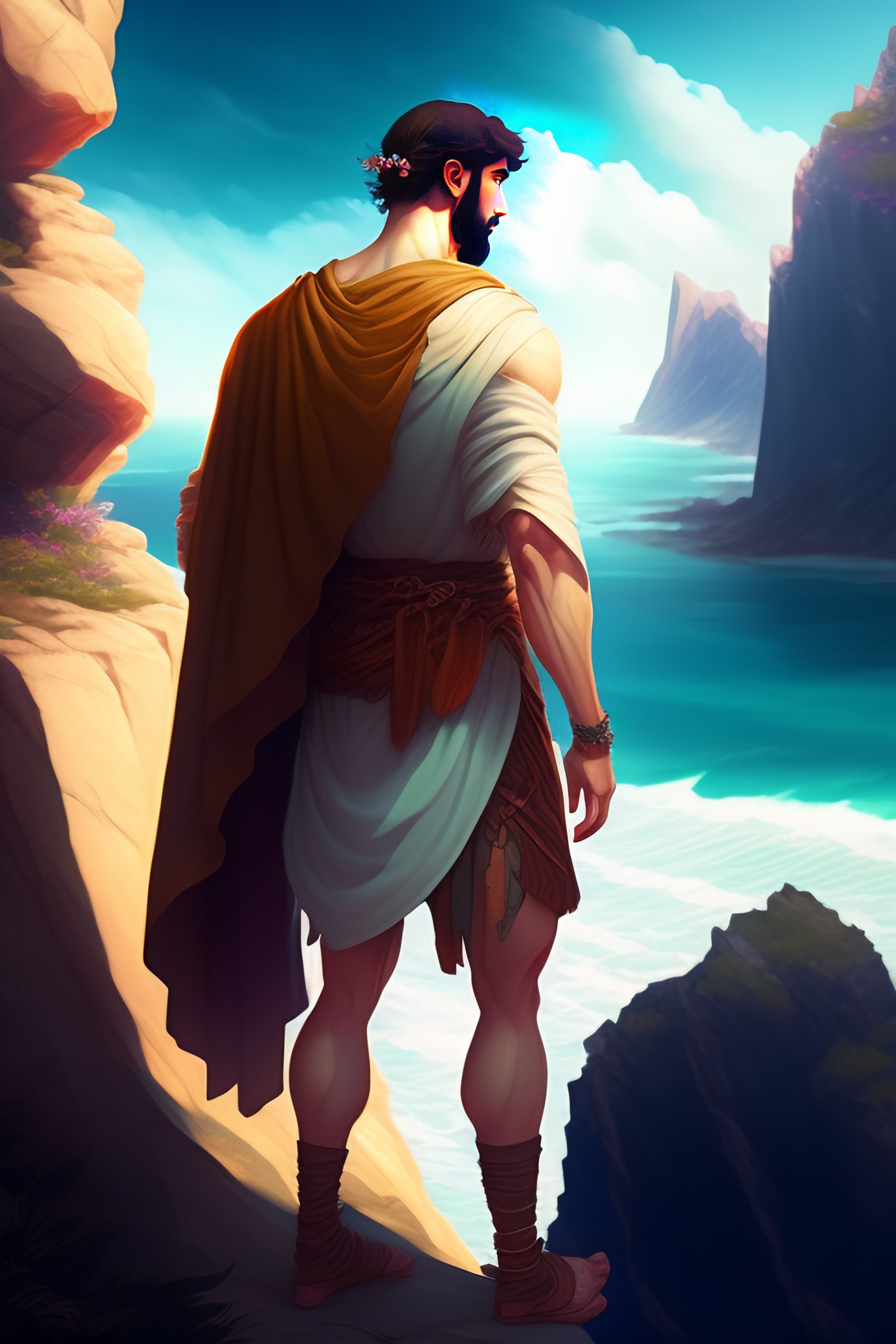 Lexica - Ancient roman man poor vagabond man at the top edge of a cliff ...