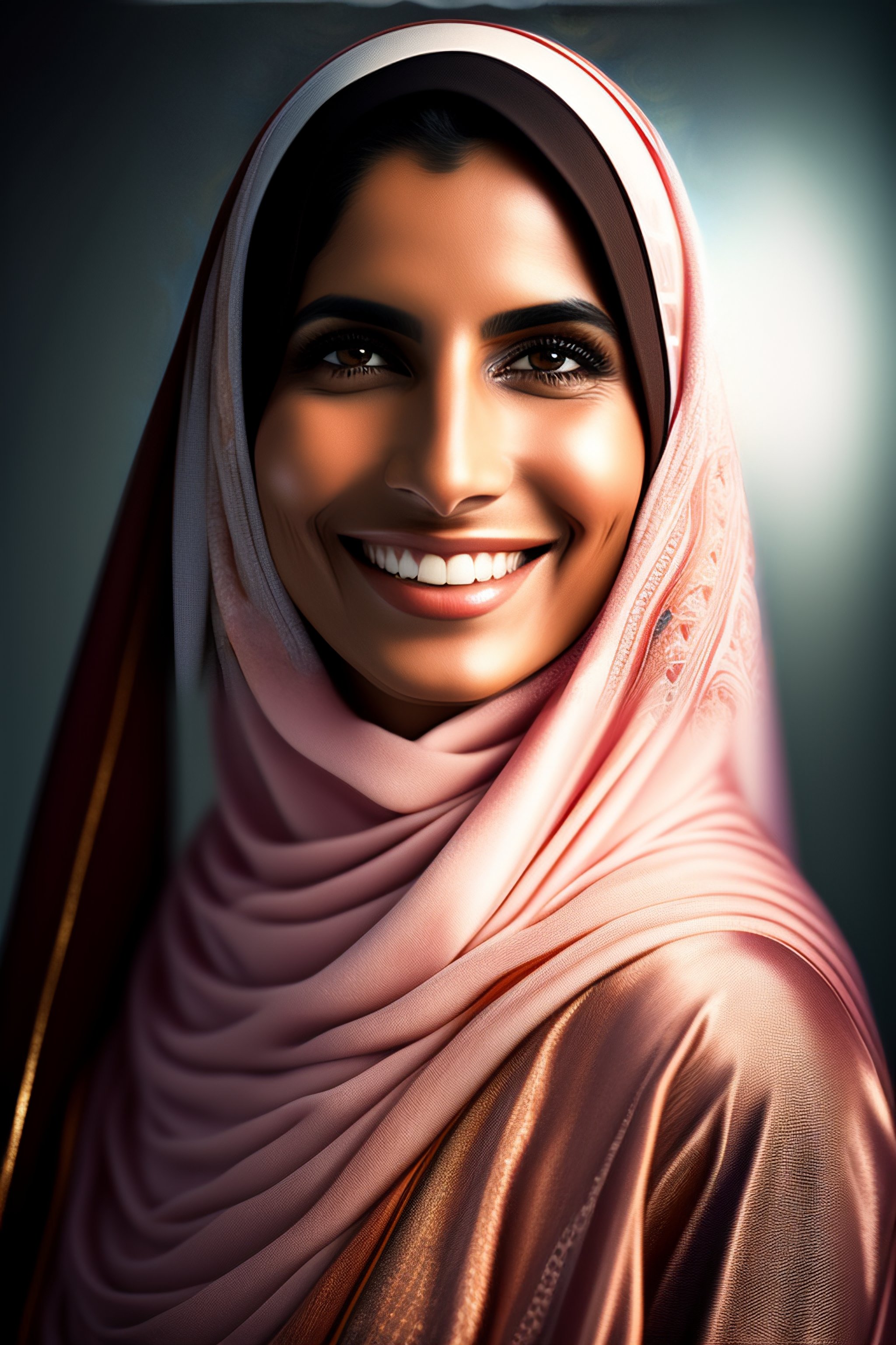 Lexica - Photography of a happy, modern saudi-arabian beautiful woman ...