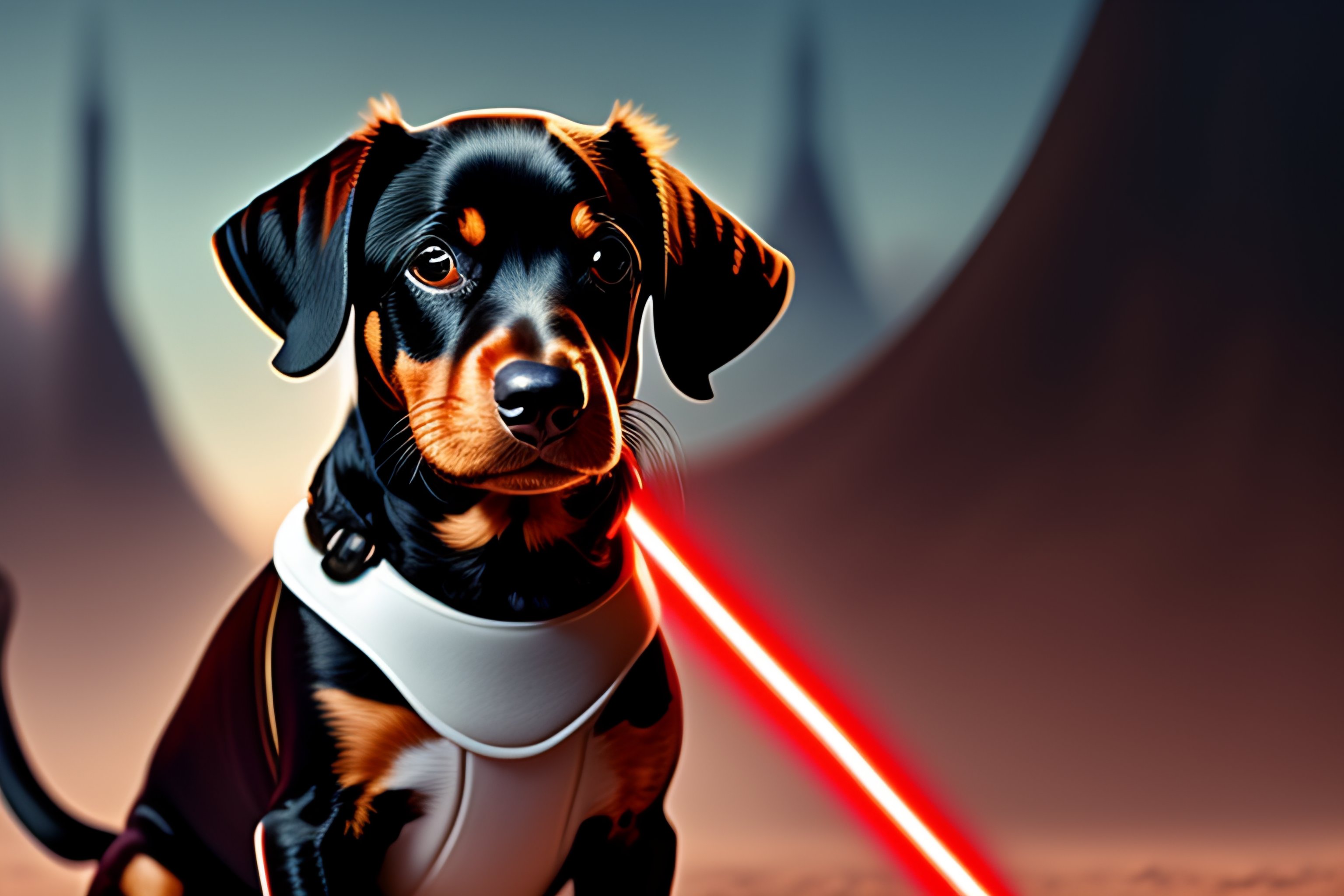 Lexica - Star wars Scene with a cute small black and brown long hair ...