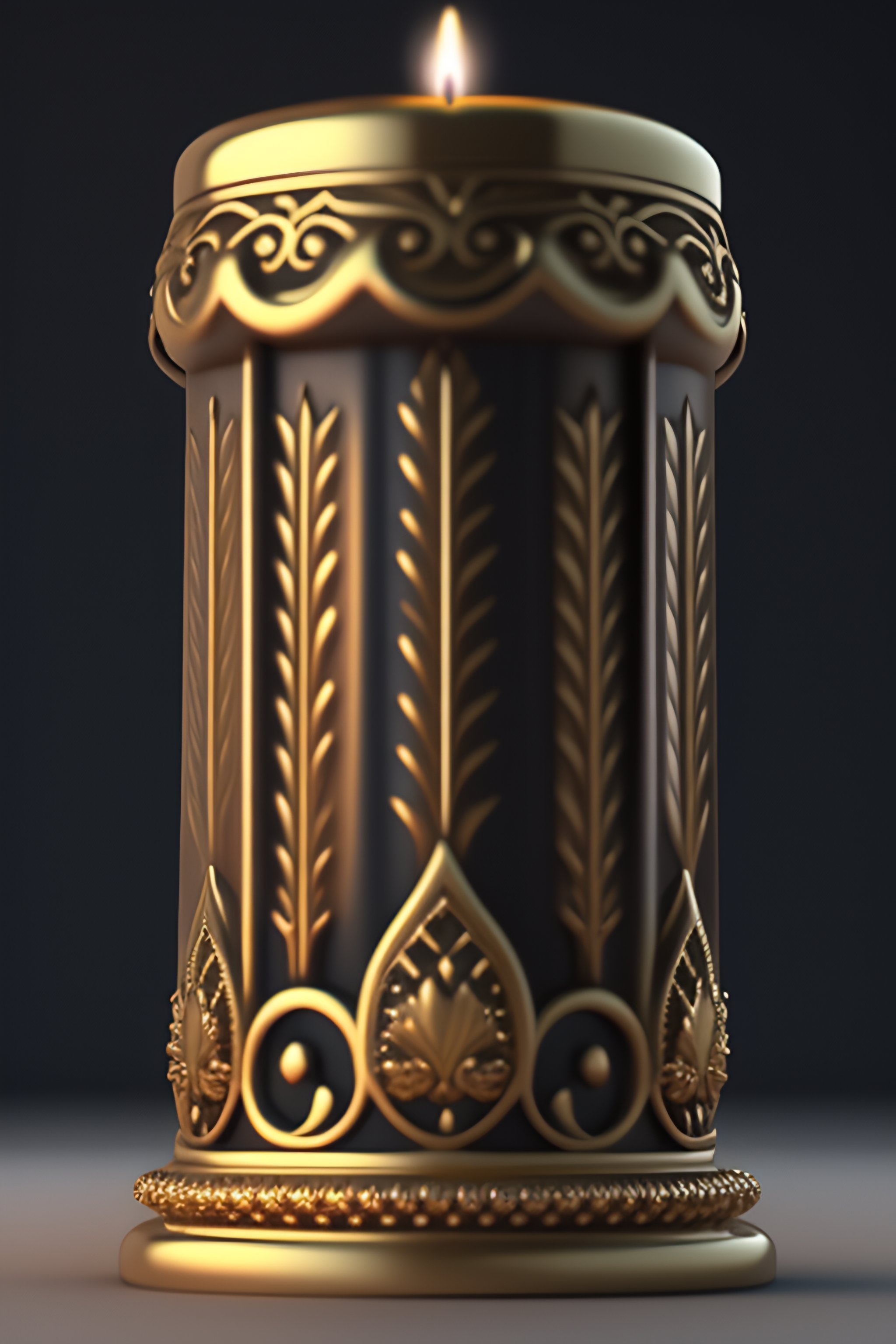 Lexica - Pillar candle, pattern art nouveau, octane render, realistic, hyper details, high ...