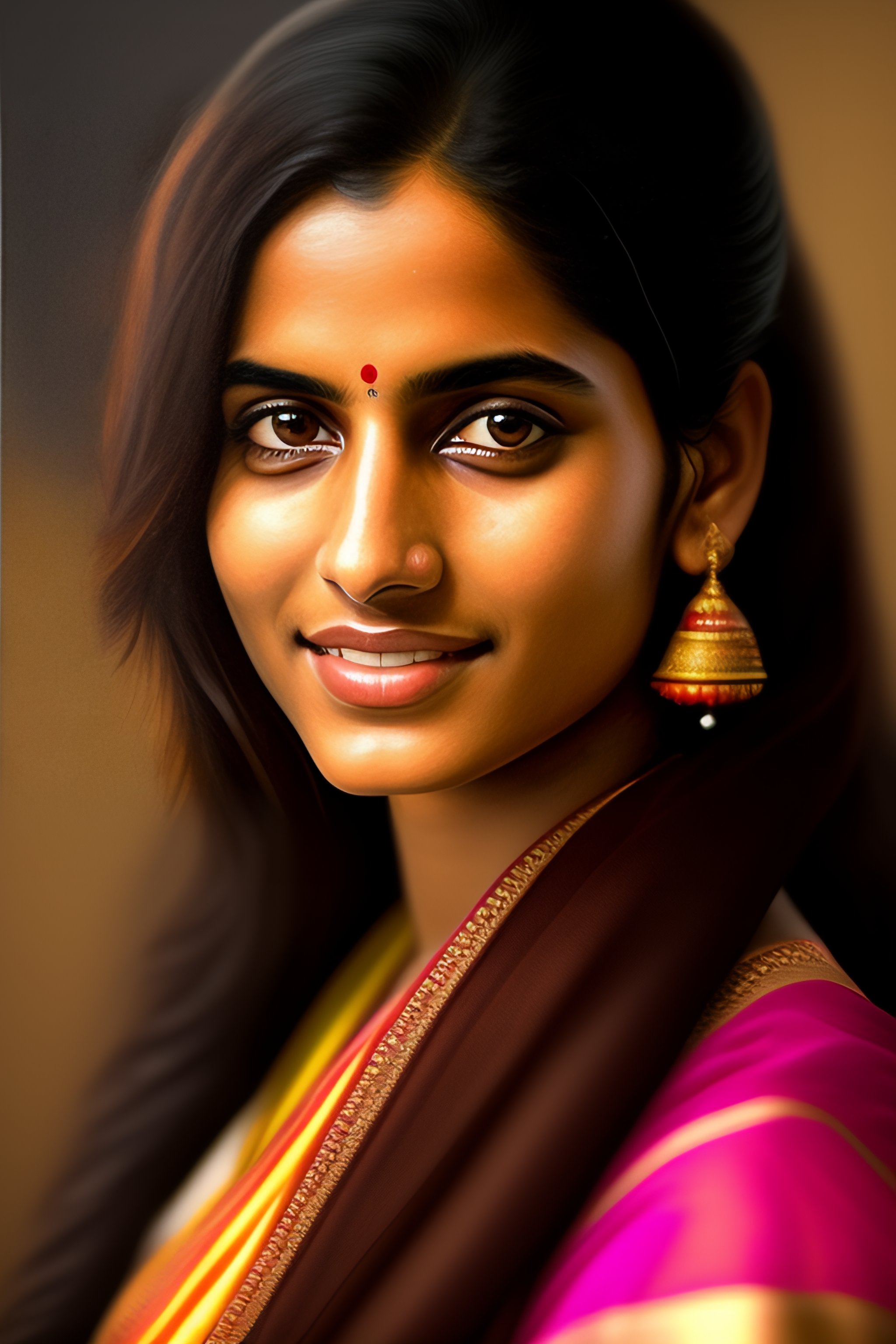 Lexica - Portrait of an indian college girl, photorealistic