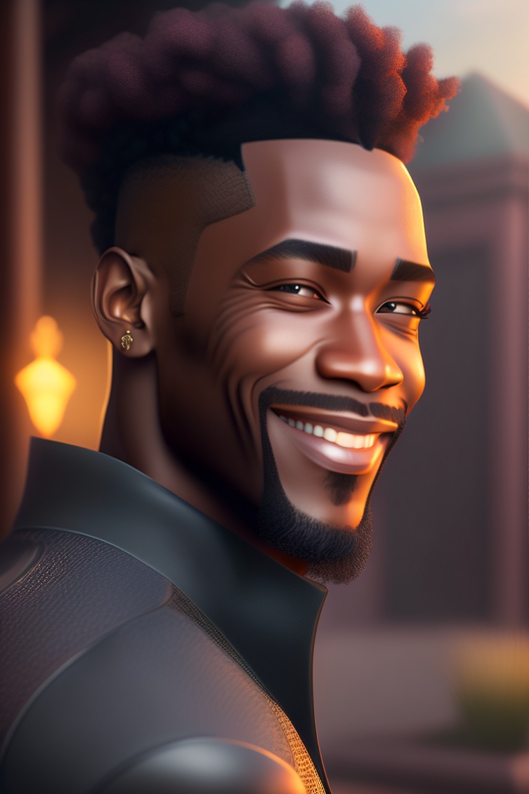 Lexica - Black man smiling, cinematic, detailed, atmospheric, epic ...