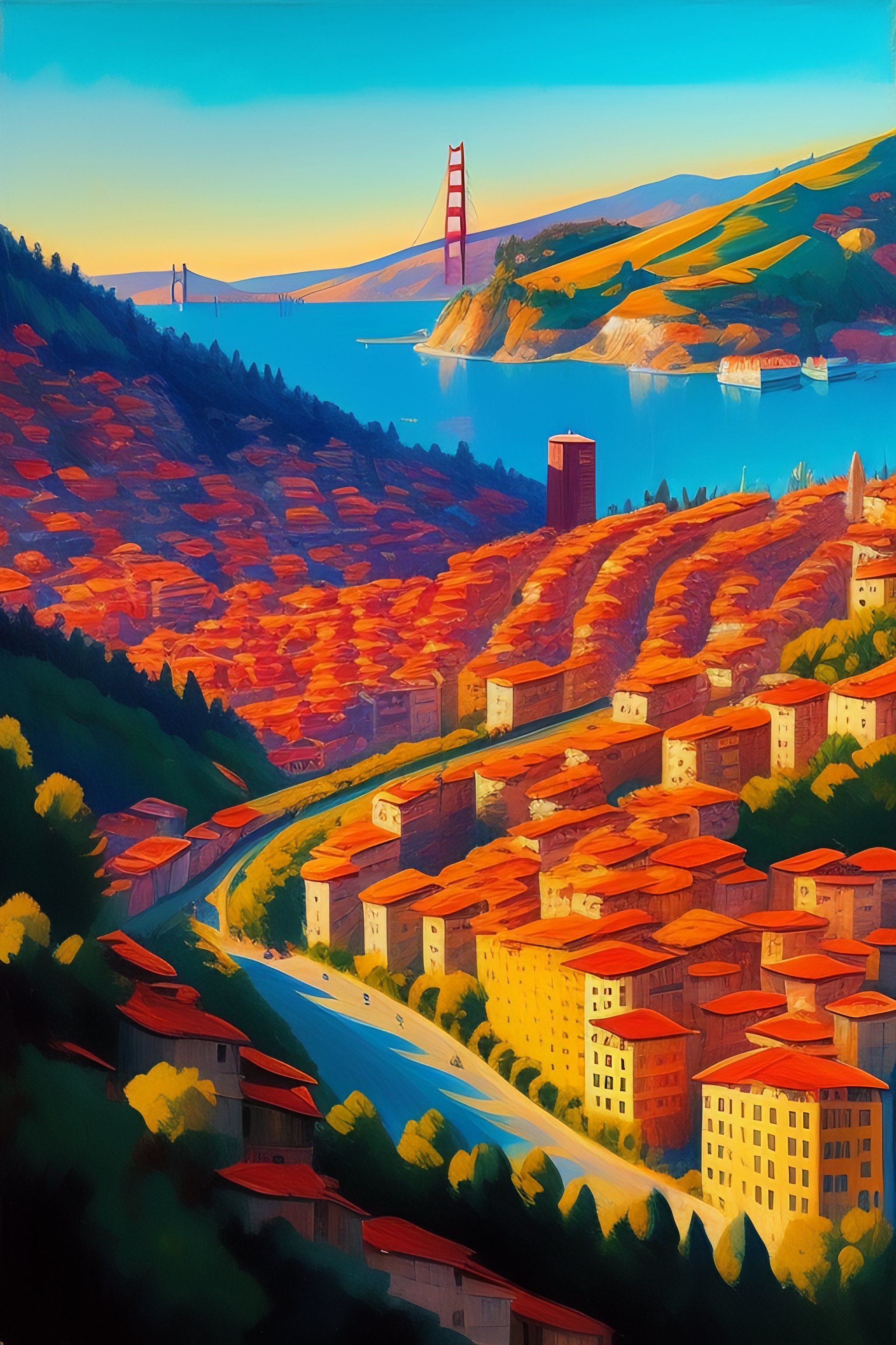 Lexica - A realistic trabzon cityscape, from the roof, tall terrace ...