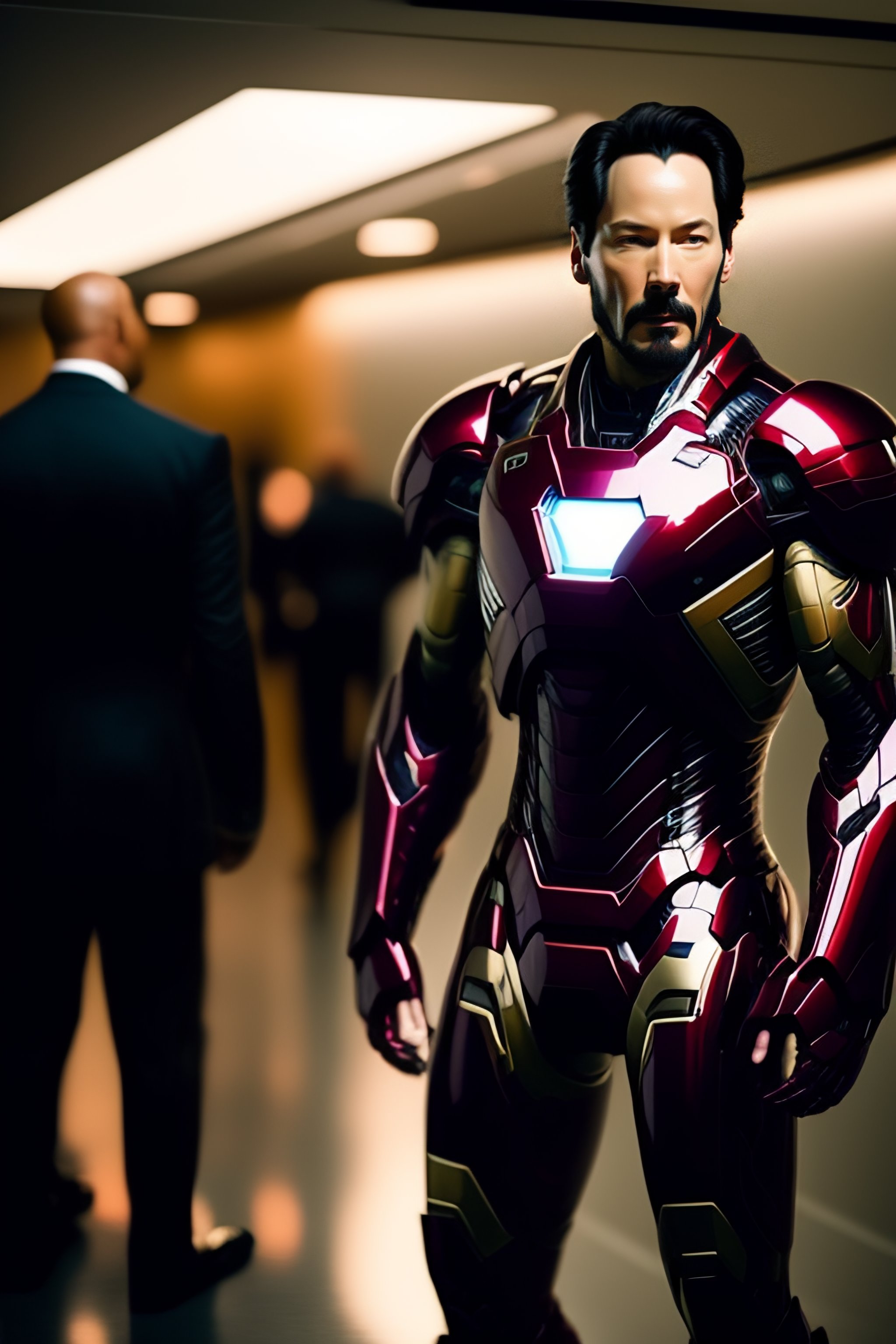 Lexica - Keanu Reeves in Iron Man suite. Super-realistic, Cyber-punk ...