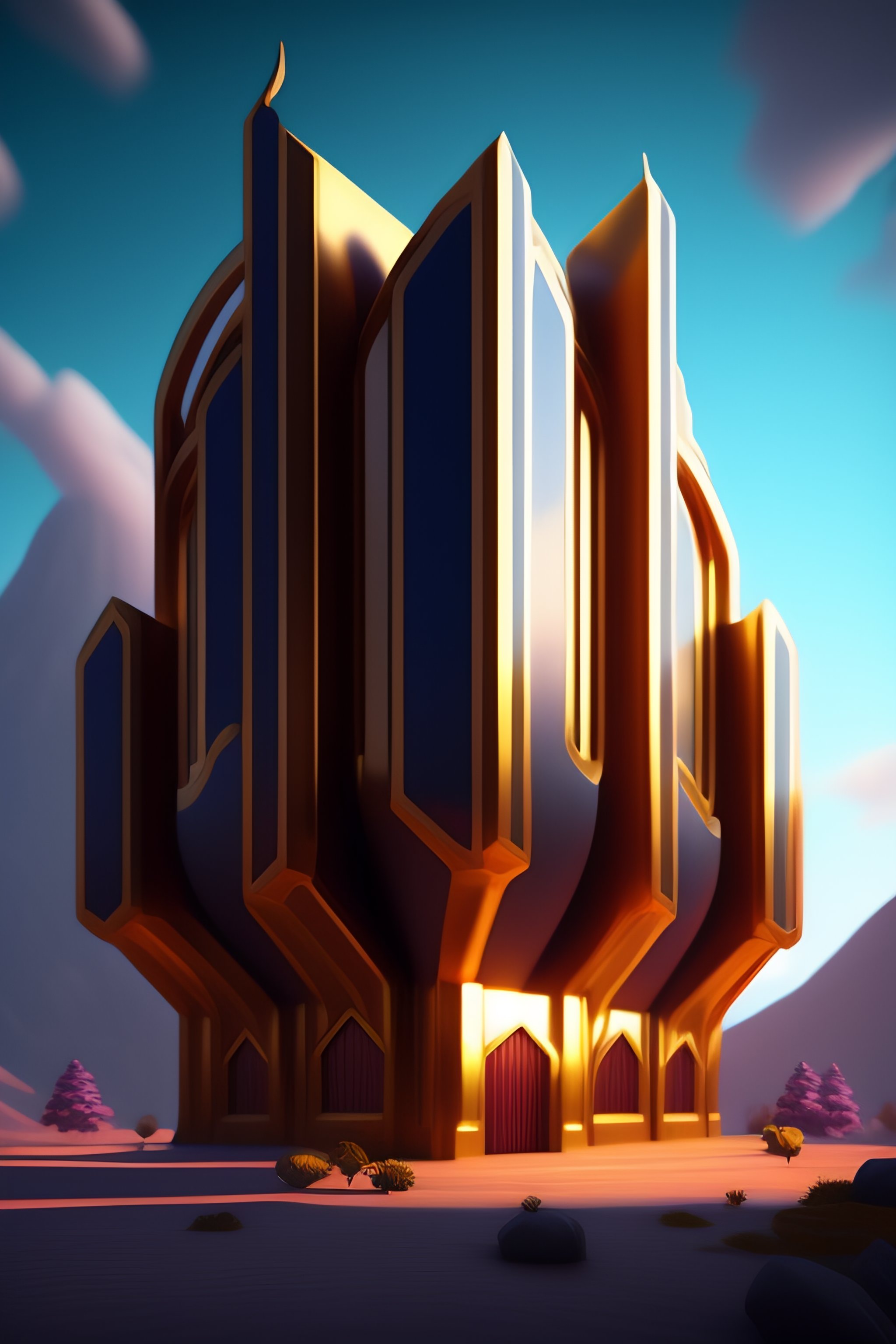 Lexica - 3d stylized game building