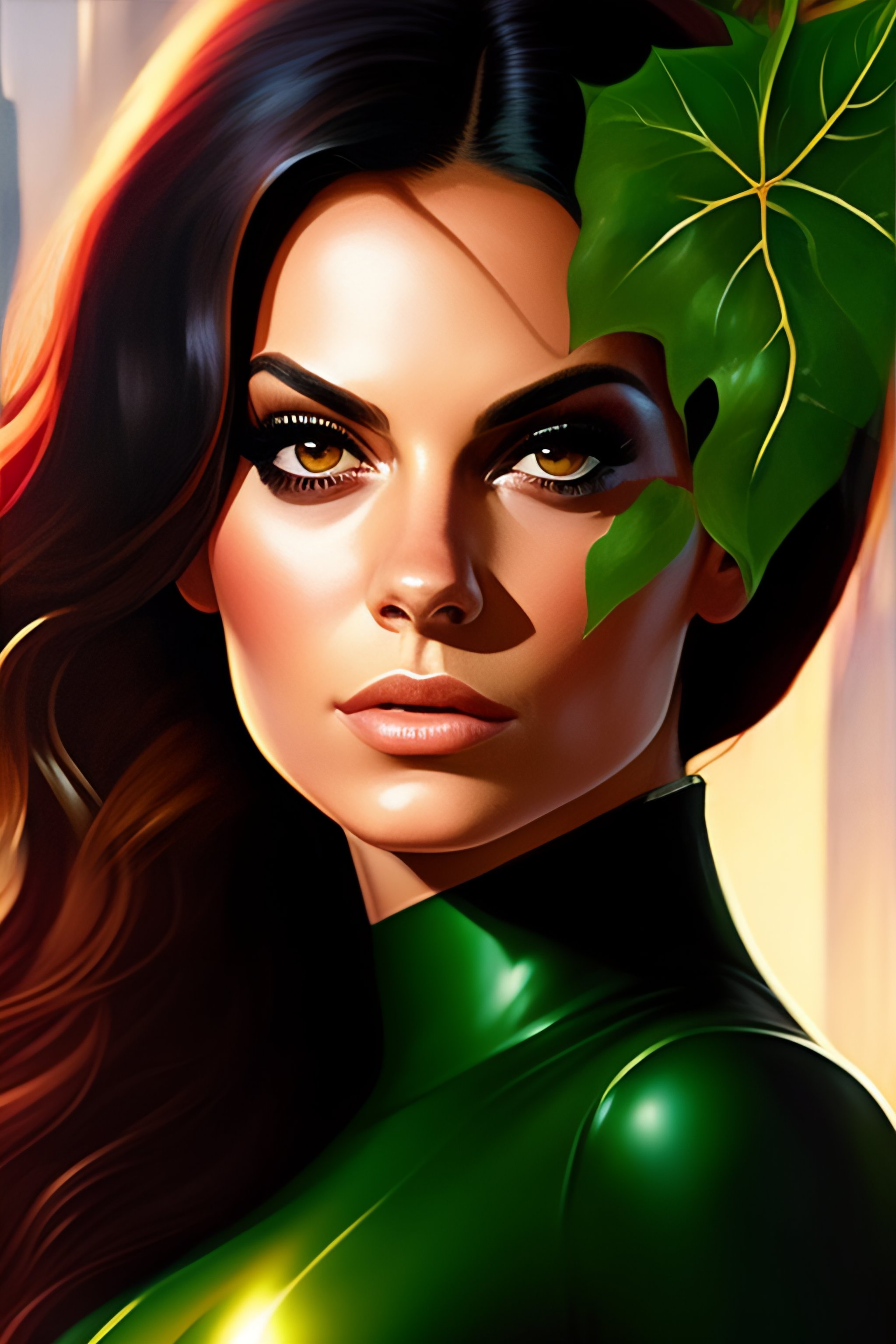 Lexica - Phil noto comicbook cover art, mila kunis poison ivy, vines ...
