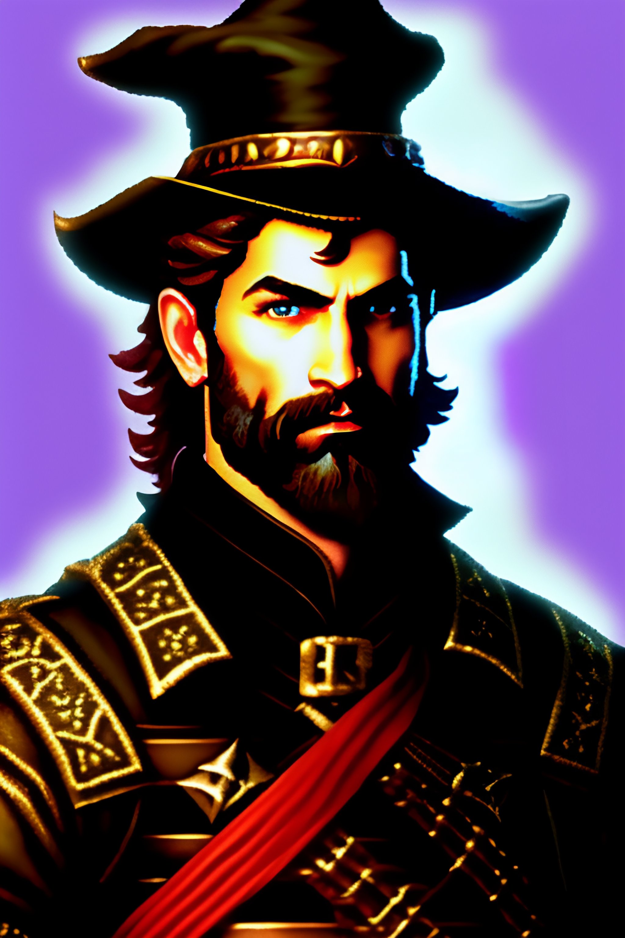 Lexica - Witch Hunter Prince Scruffy Scarred Gaunt stern old flintlock ...