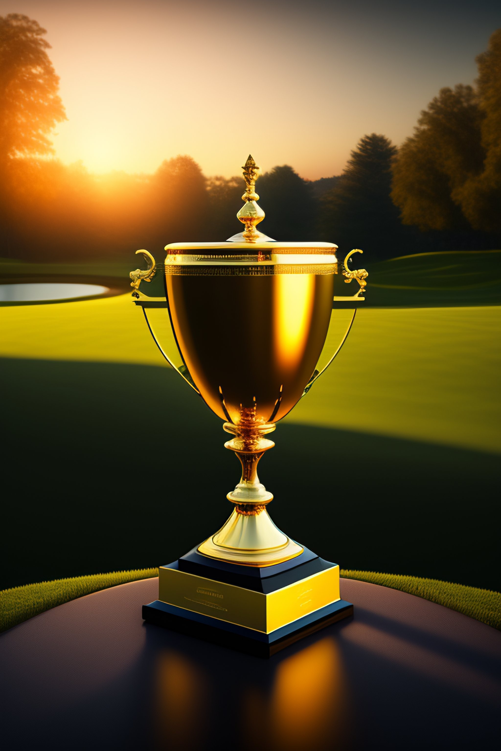 Lexica - A big gold trophy of a country club, ultra high definition, 8k ...