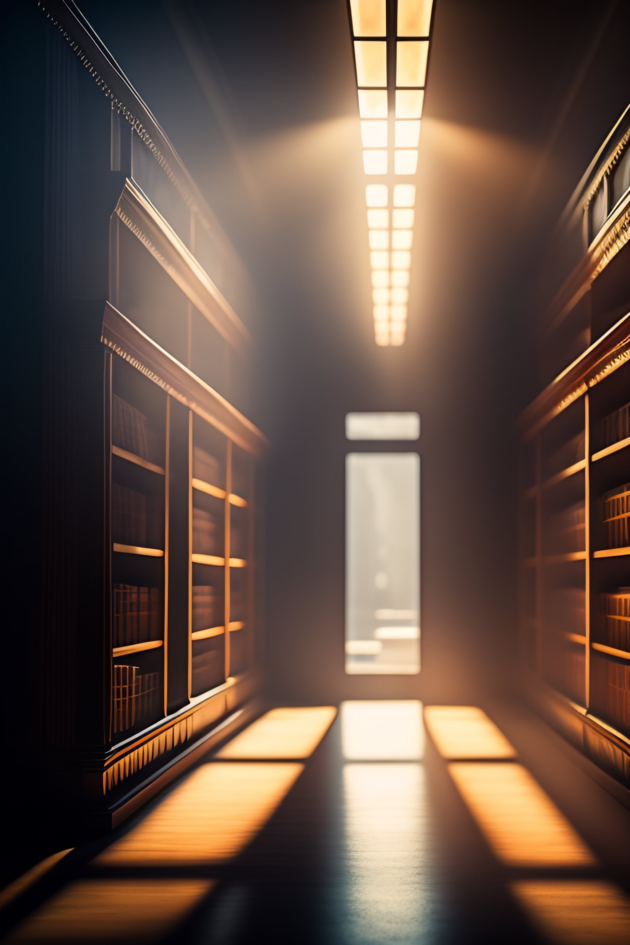 Lexica - A movie still image of an old dusty library, shafts of light ...