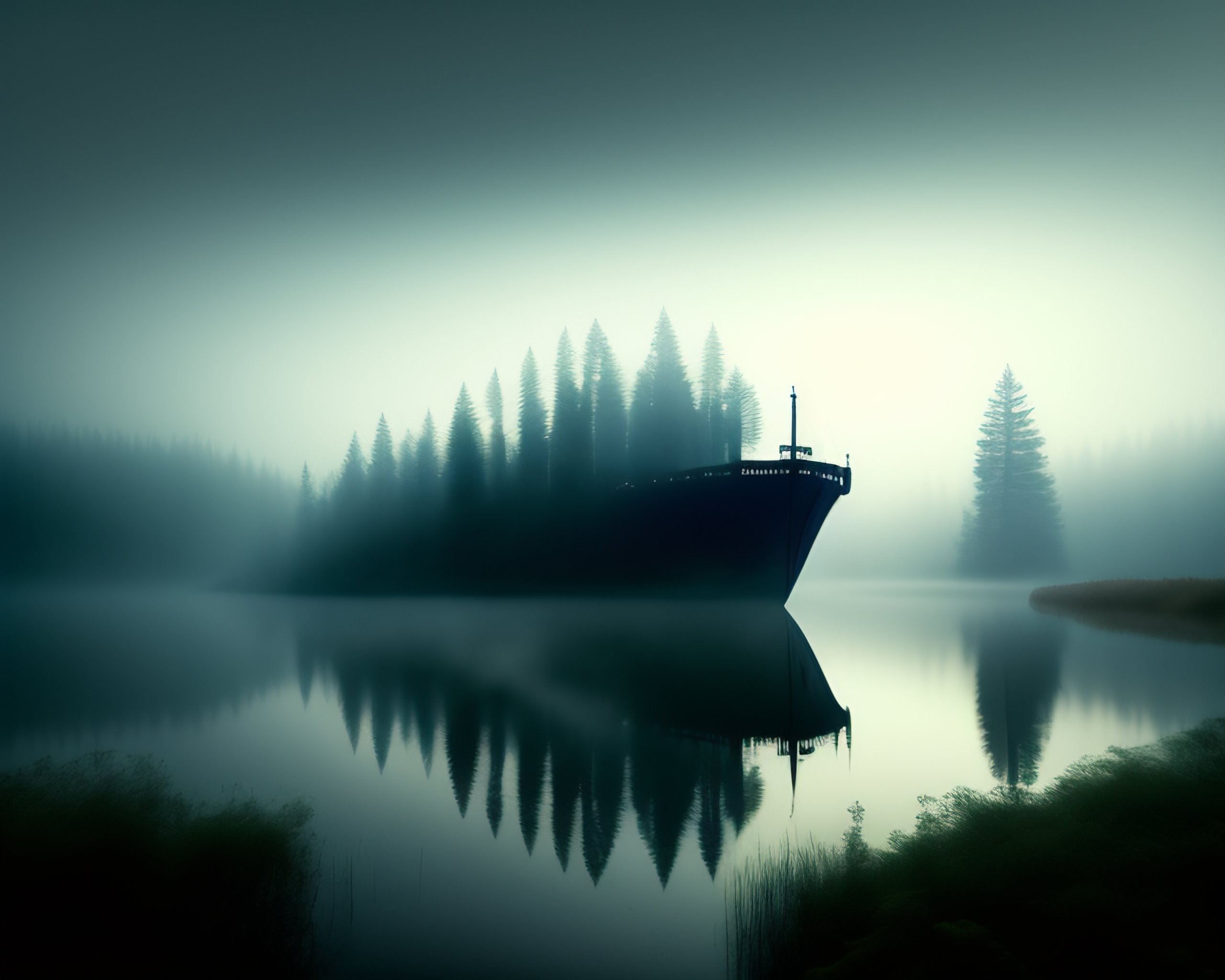 Lexica - Spooky ghosts, floating through a misty forest