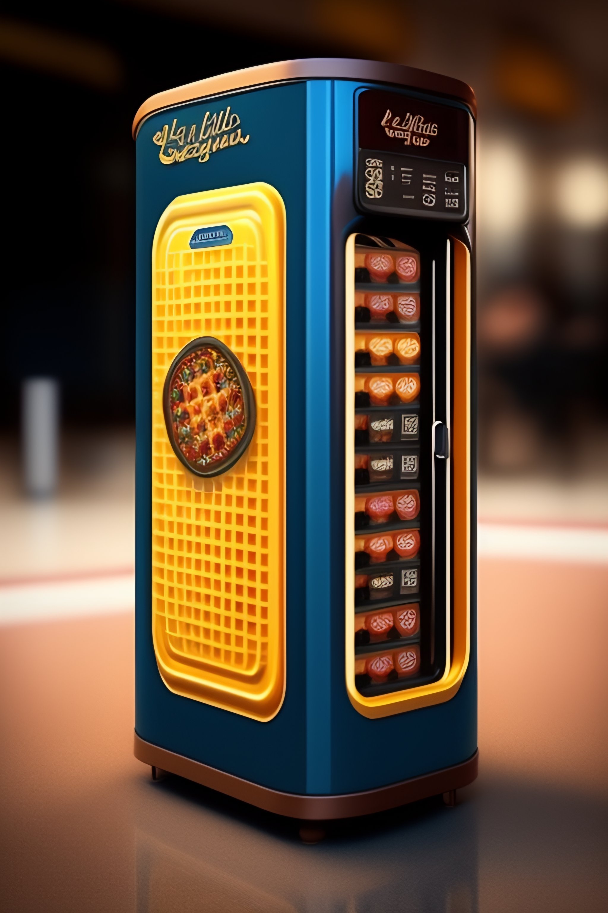 Lexica - A waffle vending machine for breakfast, cute. Concept art ...