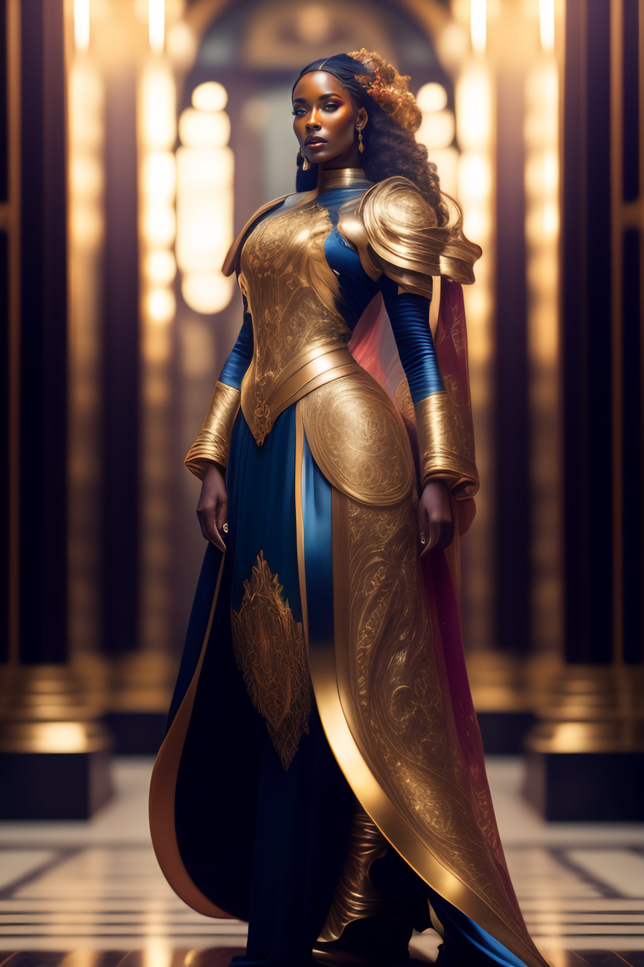 Lexica - A stunning dynamic pose full body of a celestial artificial ...