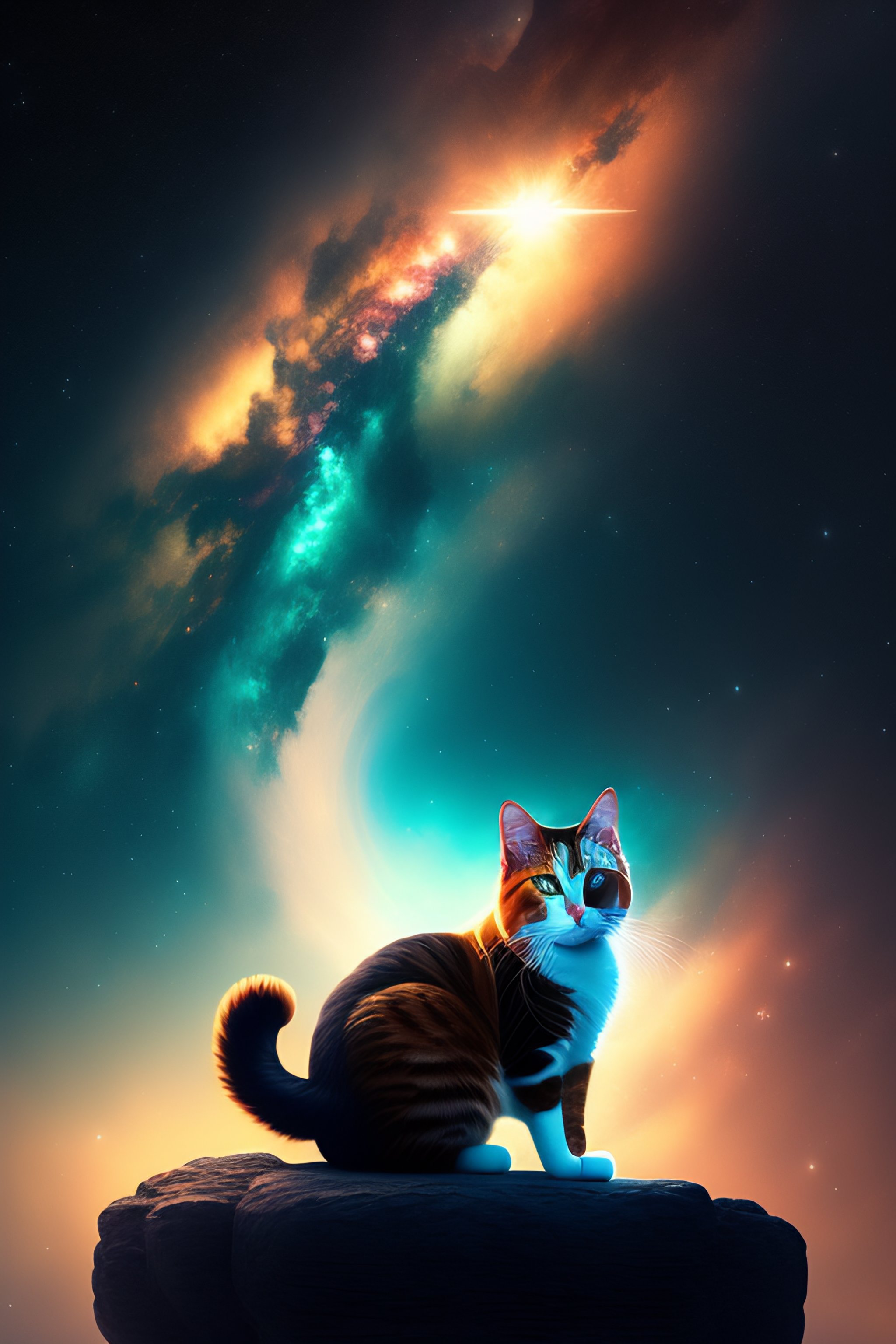 Lexica - Sci fi, calico cat, space