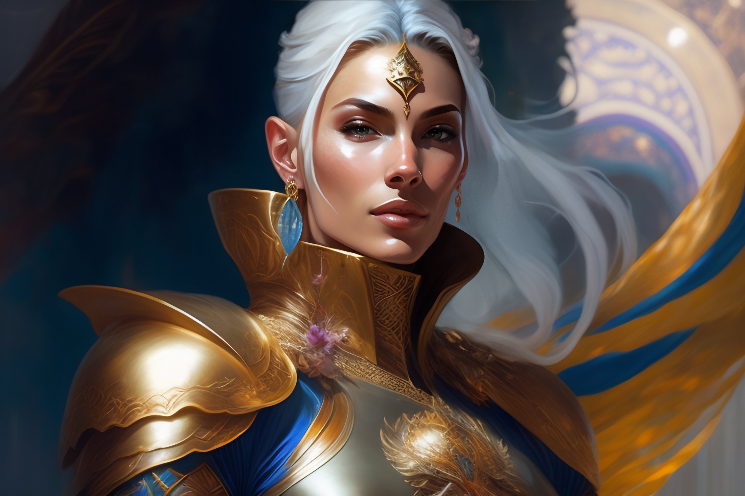 Lexica - Portrait of a Female wizard, skinny fitness body, centered ...