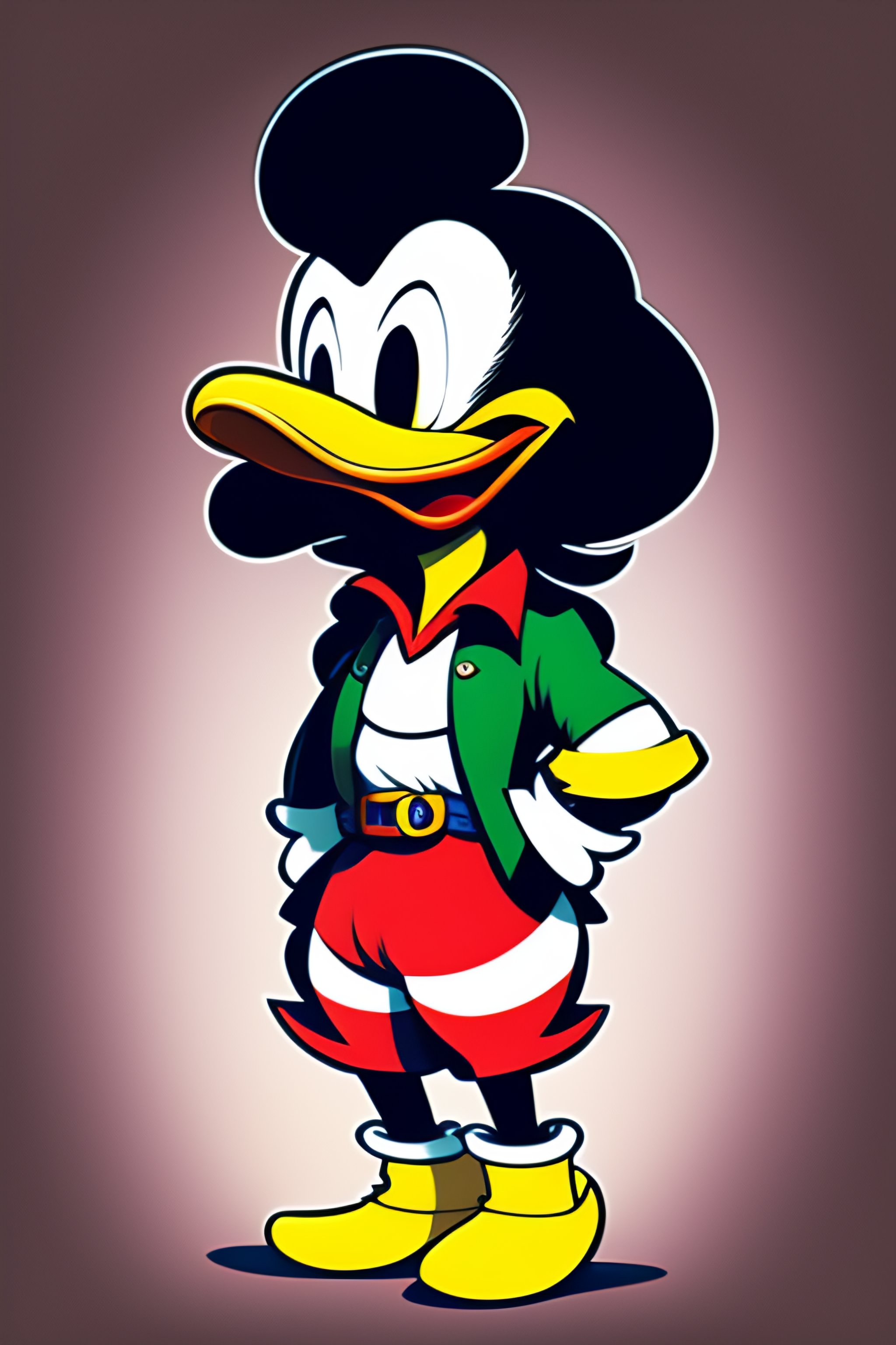 Lexica - A photo of a minimalistic guy with long curly hair, Donald ...