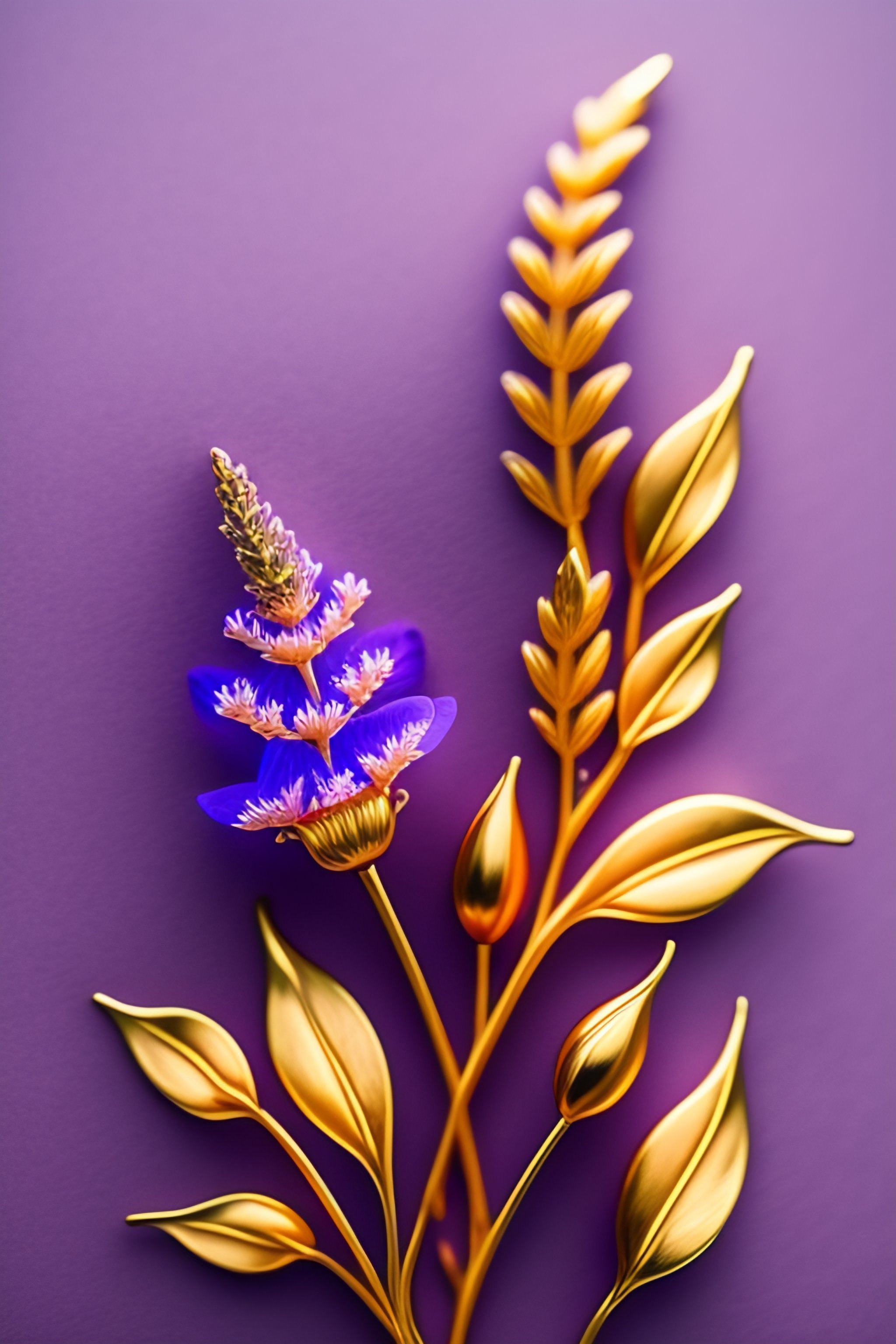 Lexica - Lavender + gold elements + beautiful + abstract + weeding +wedding