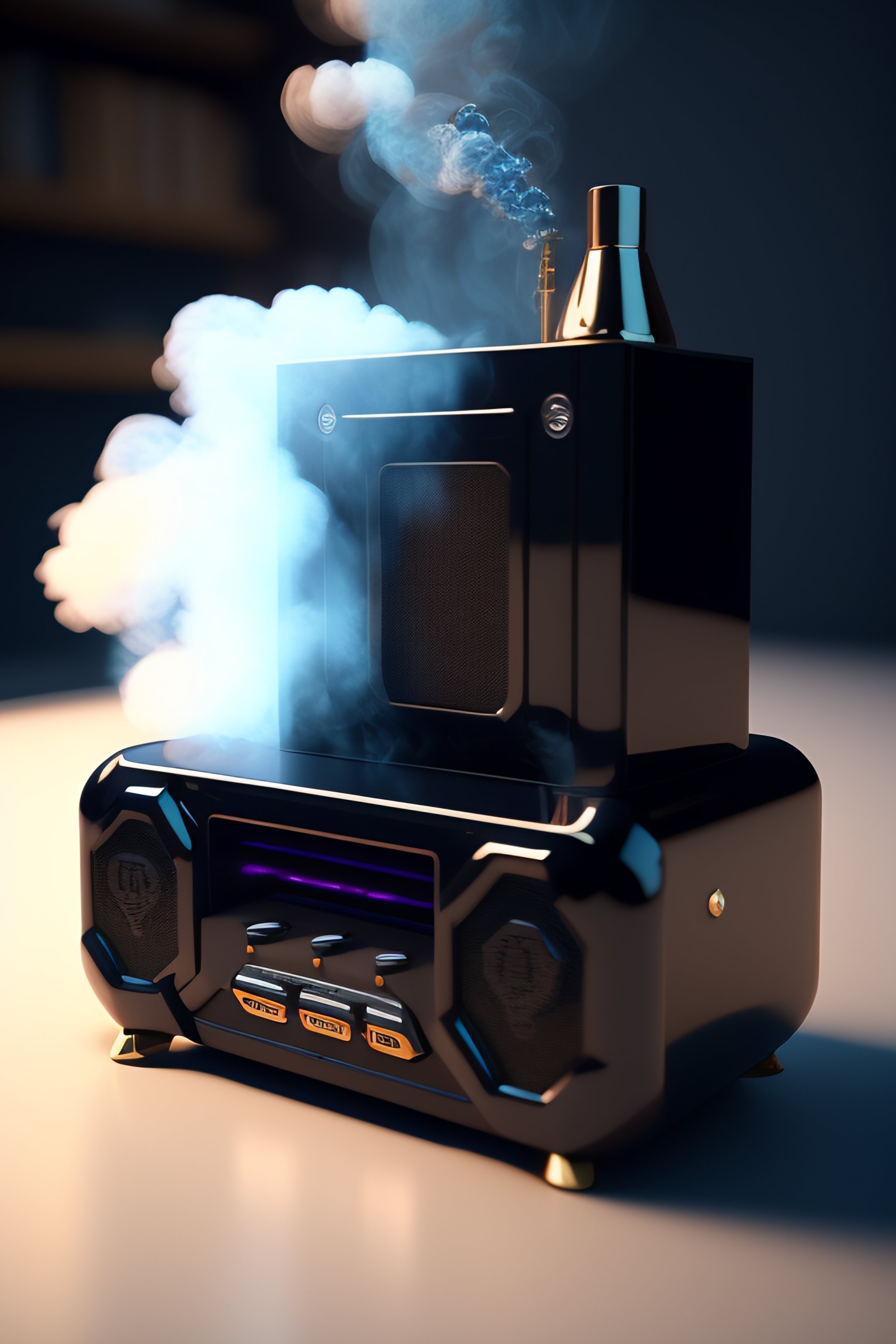 Lexica - Game console bong, smoke from bong, photorealism, minimalism ...