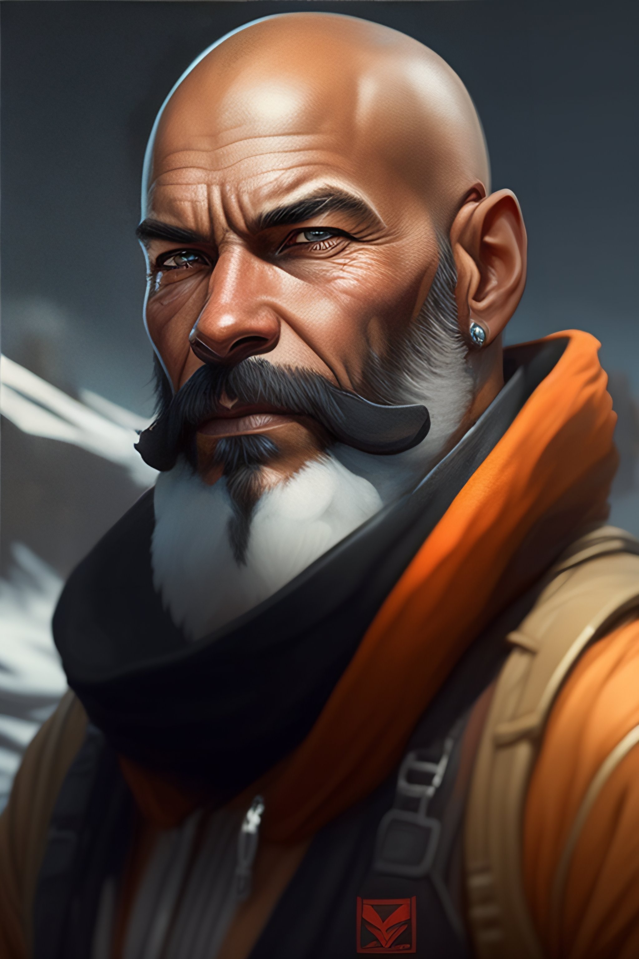 Lexica - A grizzled man with a bald head with stubble in Apex Legends ...