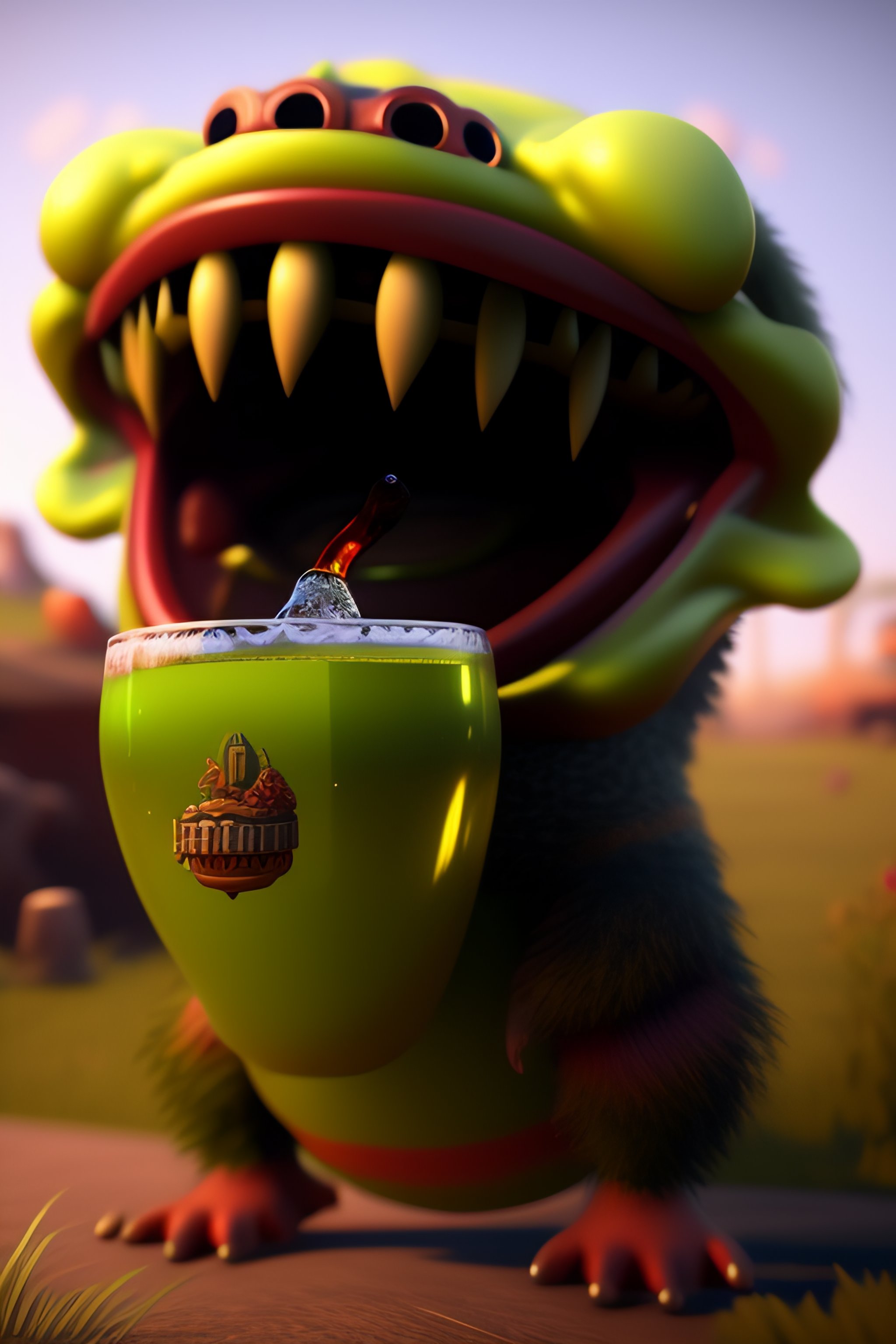 Lexica - An ugly, deformed troll, laughing in a drunken stupor as he ...