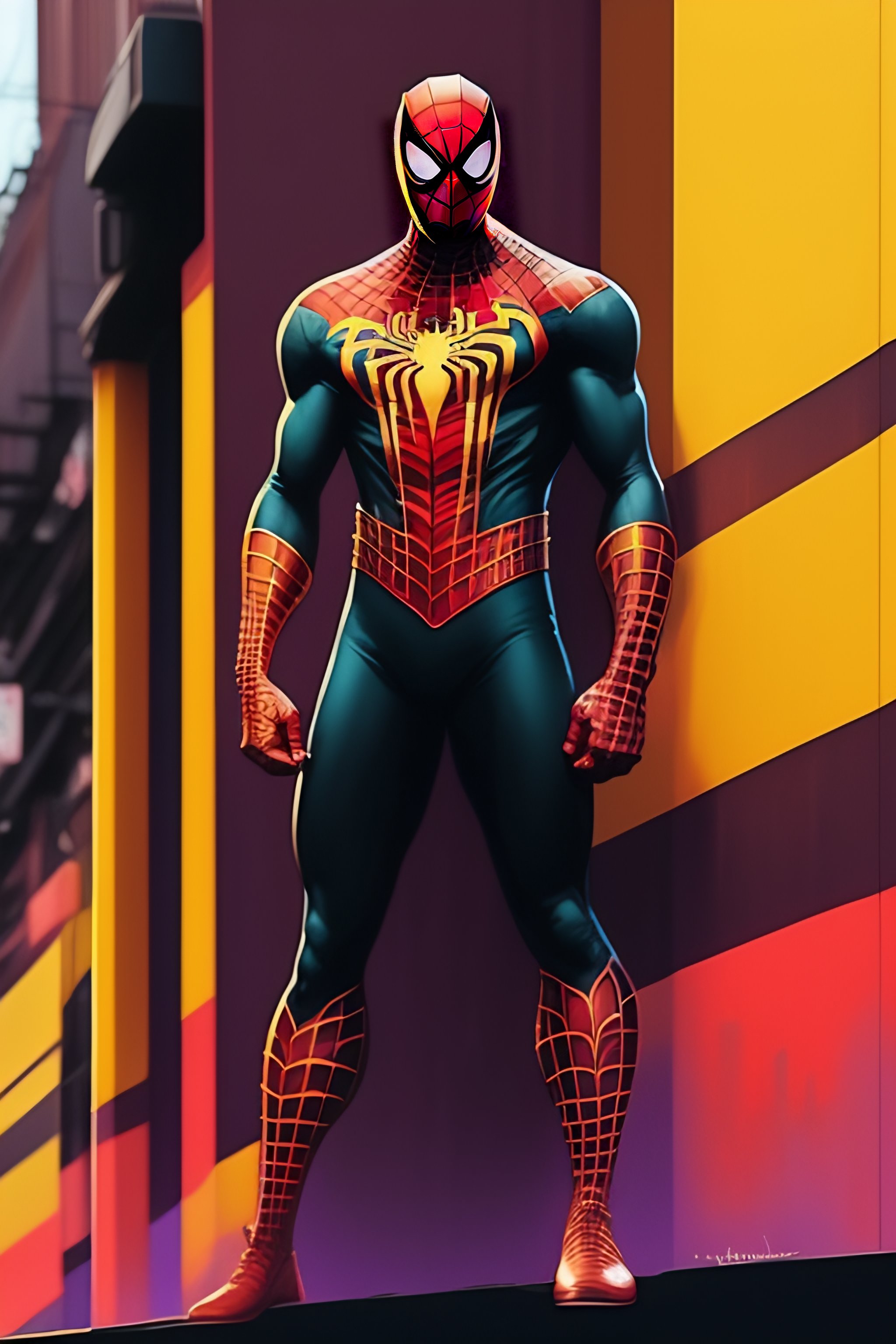 Lexica - Full body highly detailed portrait of spiderman, by greg ...