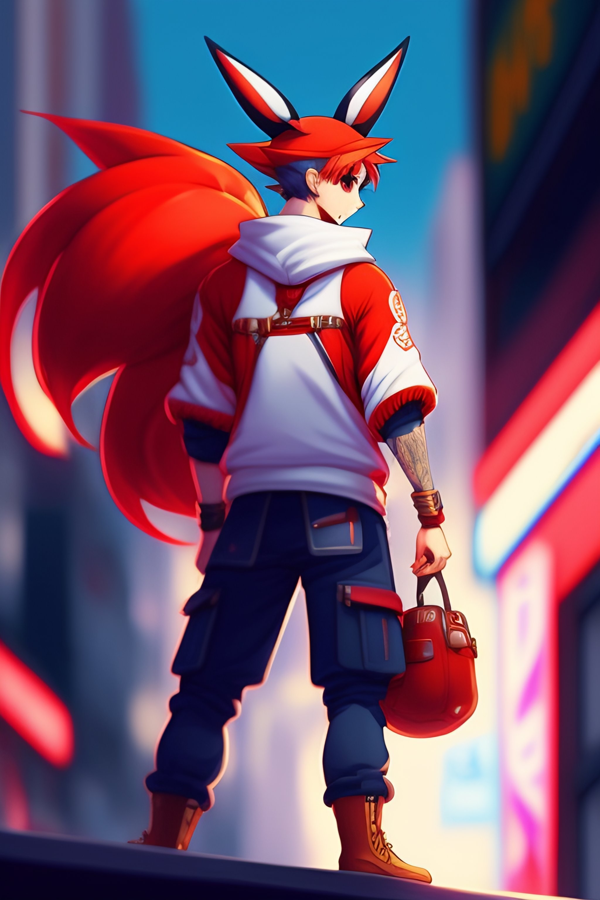 Lexica - A picture of a full body male,blue eyes pokemon trainer in red ...