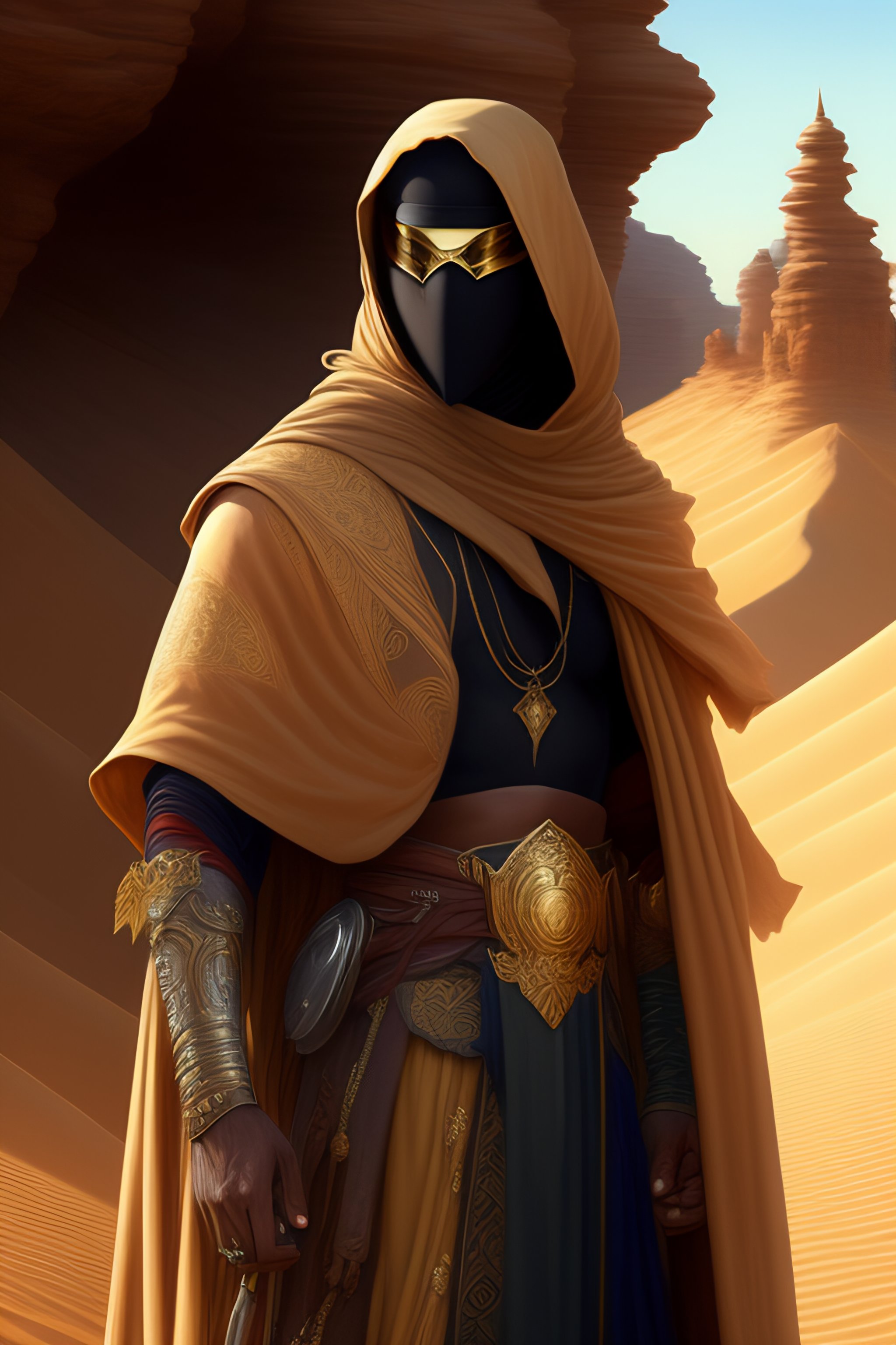 Lexica - A drawing of a masked man in dusty clothes with a sharp look ...