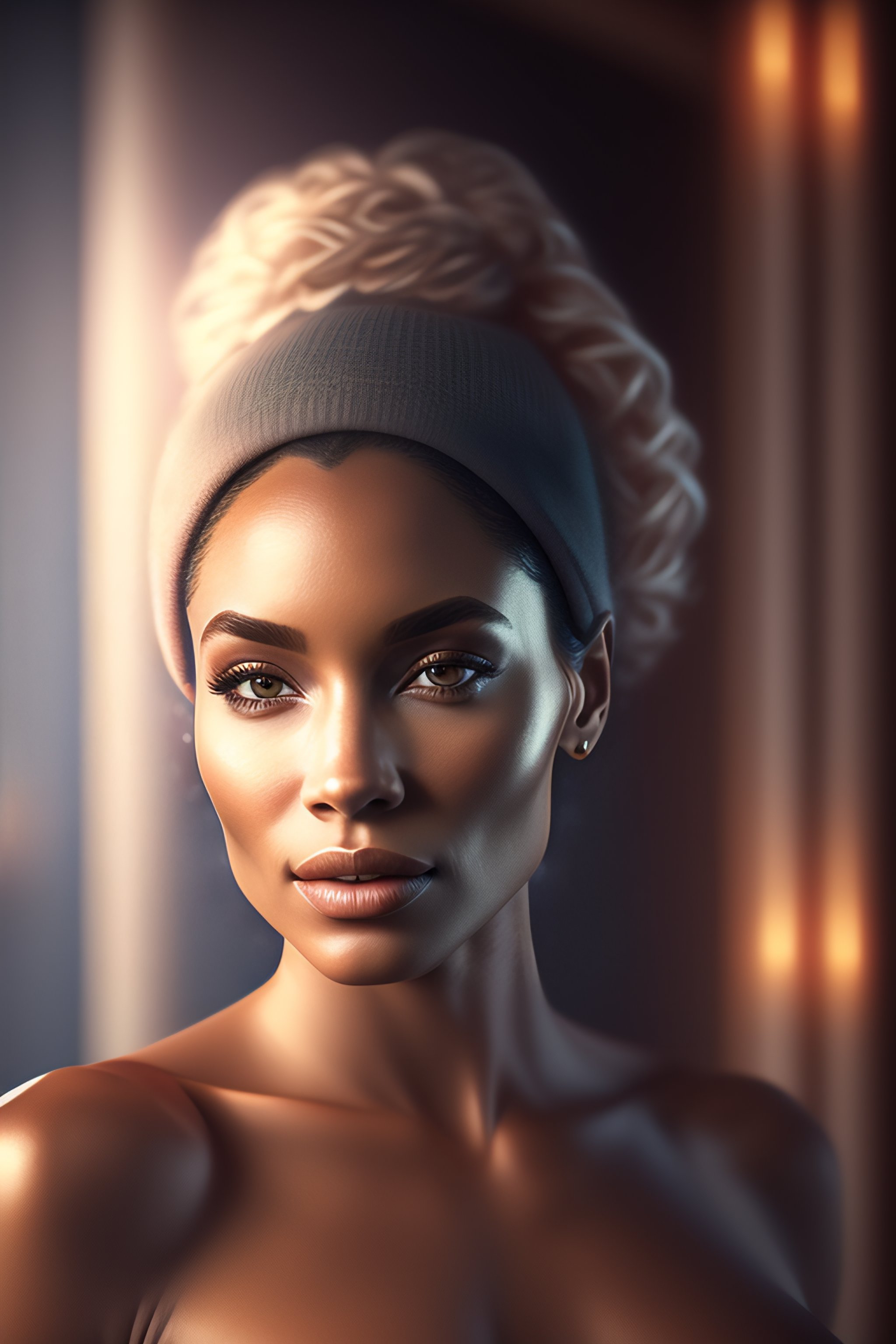 Lexica - Portrait of a beautiful woman without clothes. Using 8K high ...