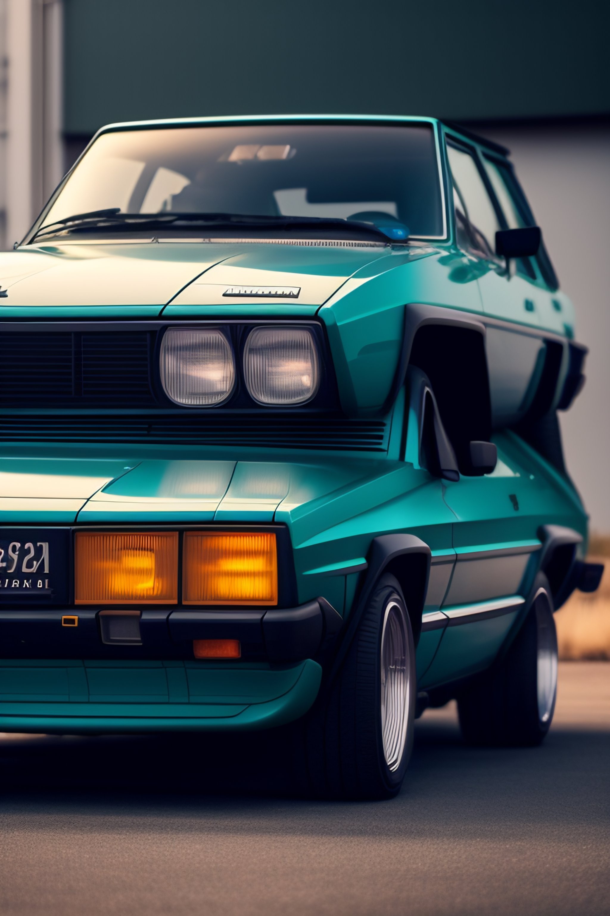 Lexica - A cyberpunk Volvo 240 station wagon