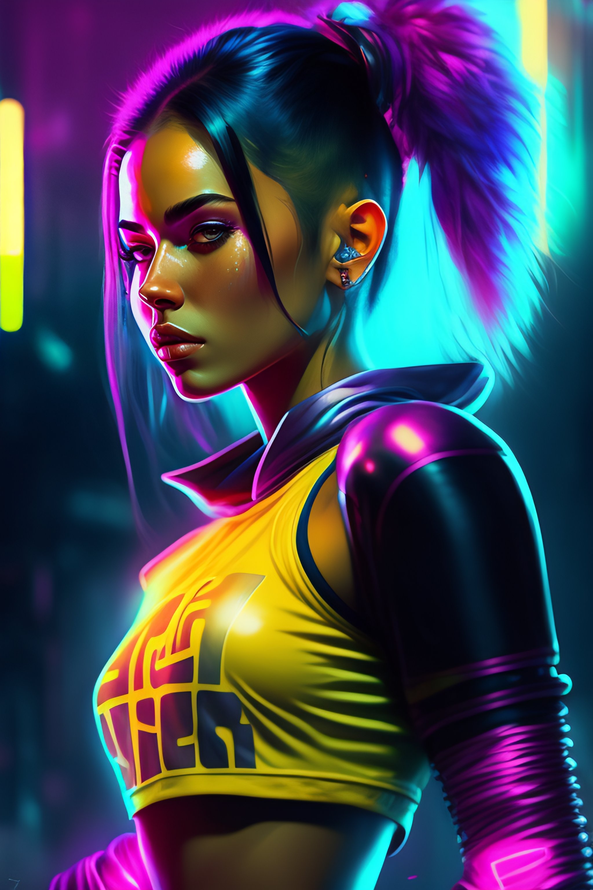 Lexica - Detailed portrait Neon boxer Girl with a dragon tattoo ...