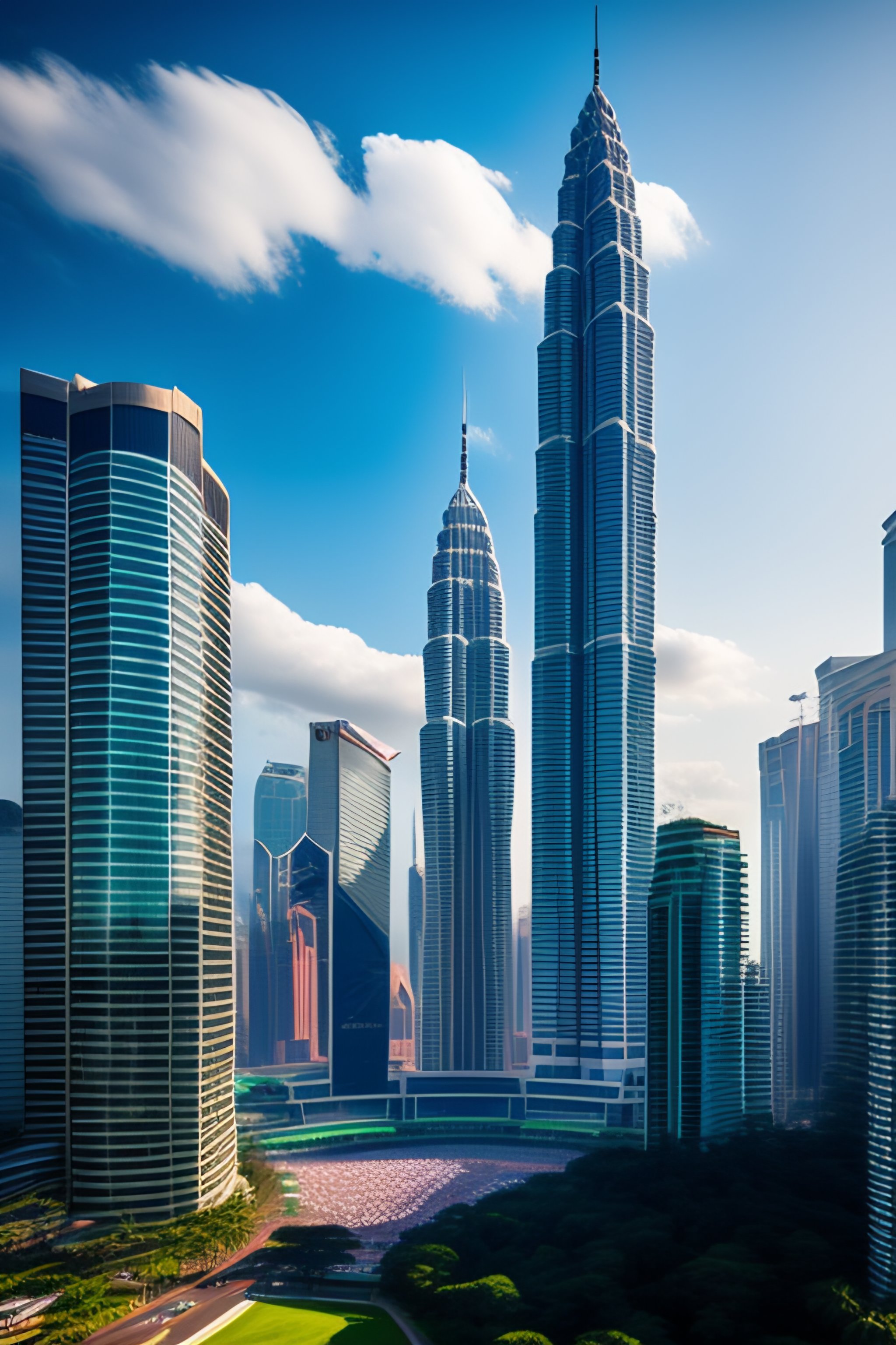 Lexica - A high definition image of klcc getting strike by meteor