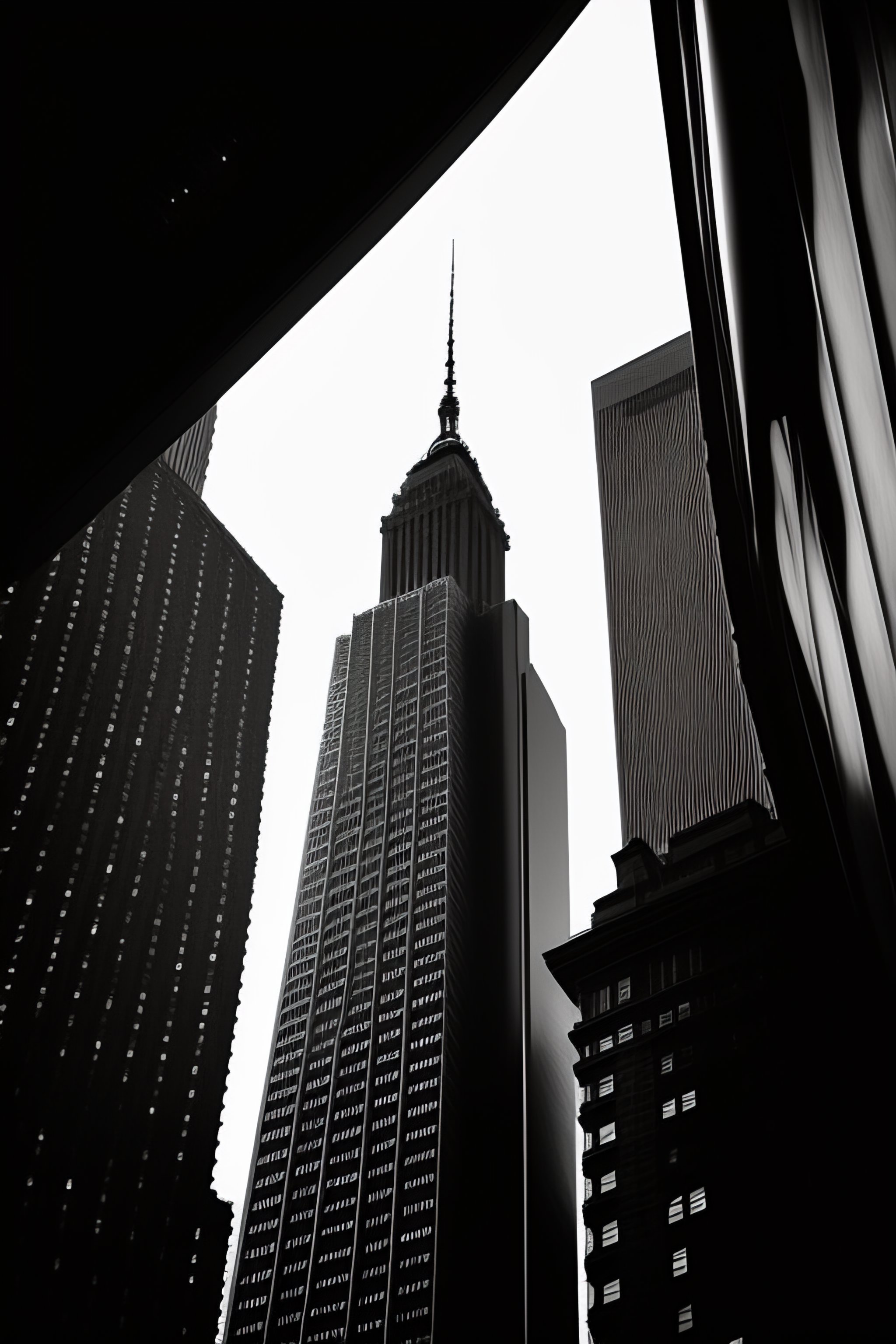 Lexica - Tall building, wide angle, gotham, dark, new york, from the ...