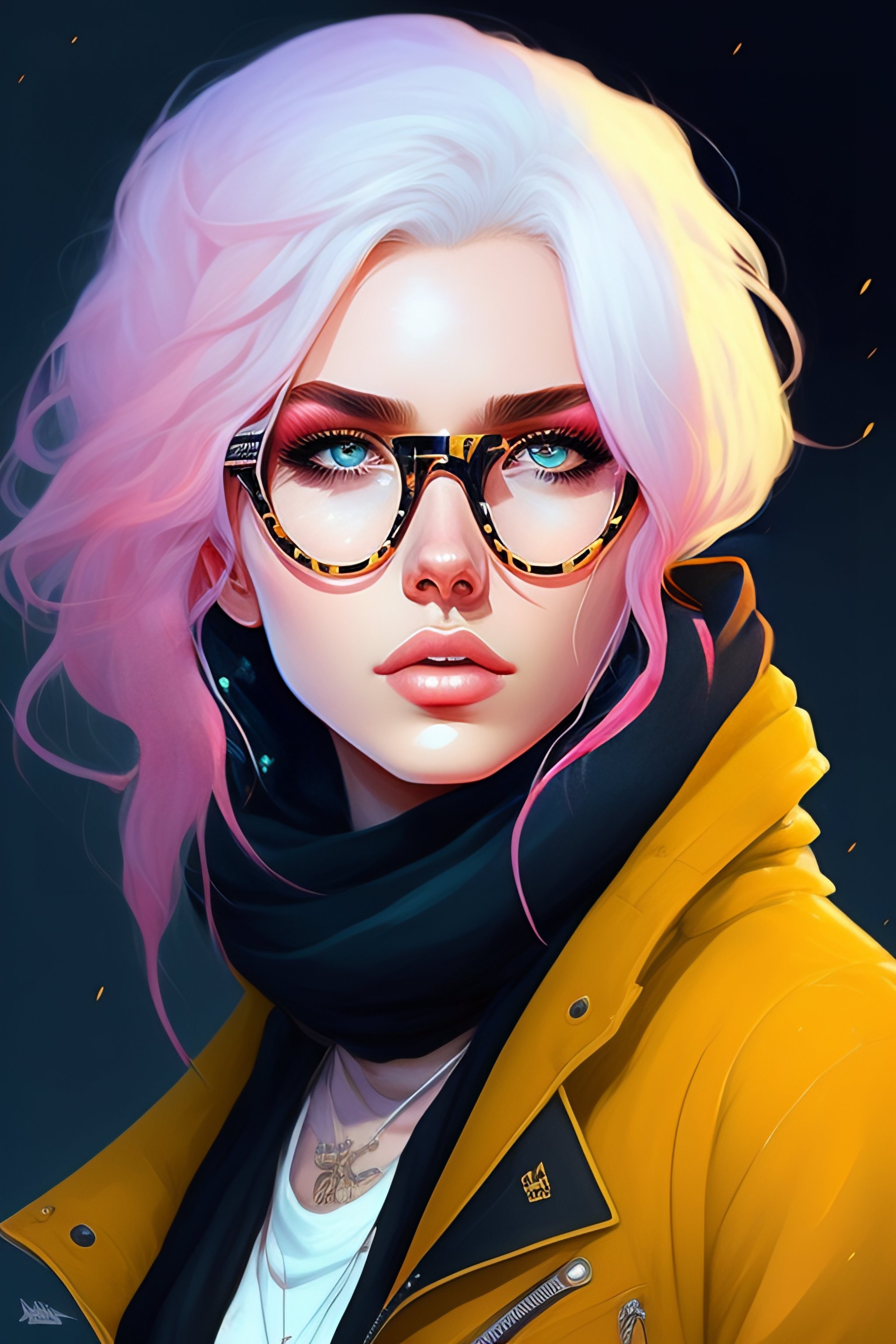 Lexica - Highly detailed portrait of a sewer emo punk woman student ...