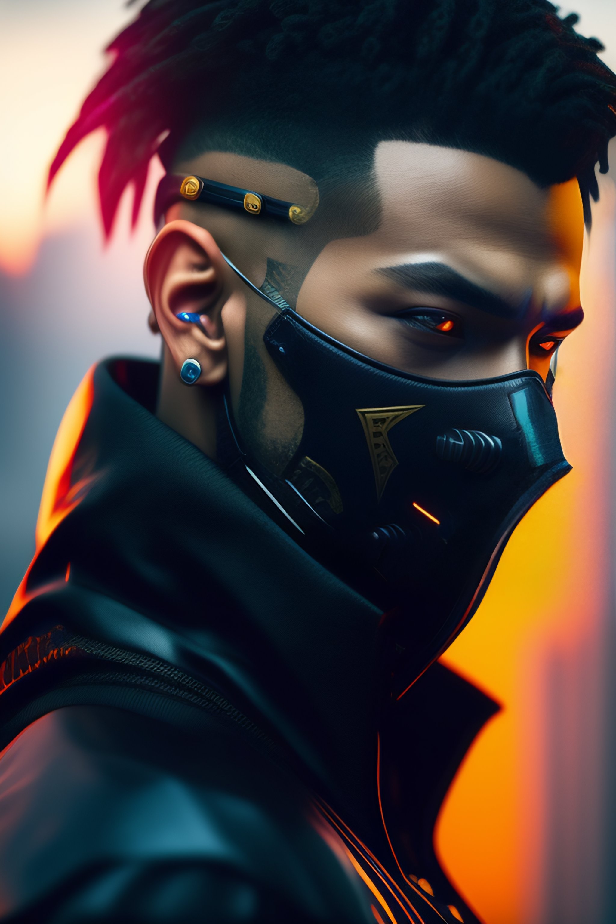 Lexica - Cyberpunk 2077 plagued mask man