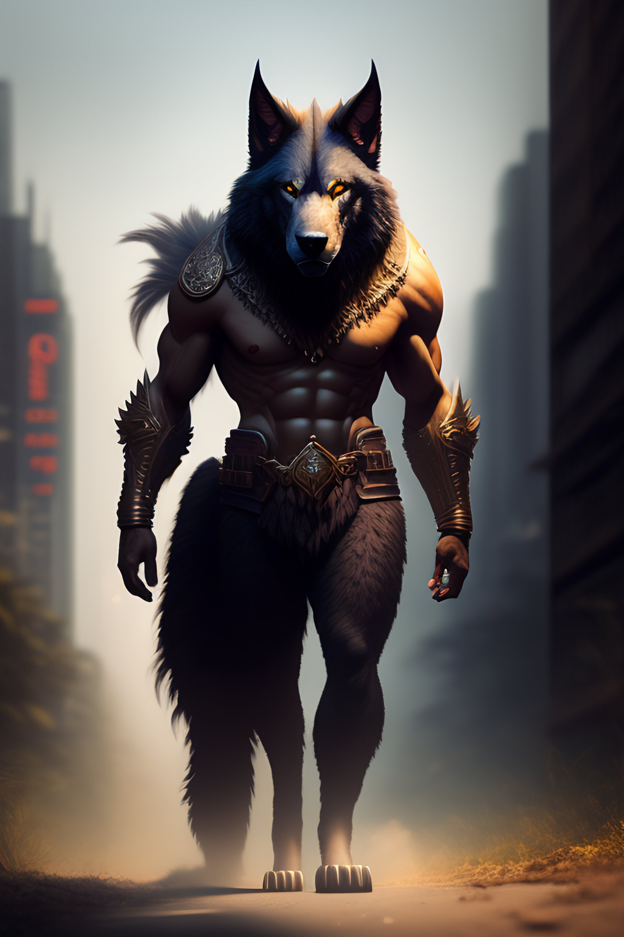 Lexica - A Brazilian Werewolf moster walking through the São Paulo ...