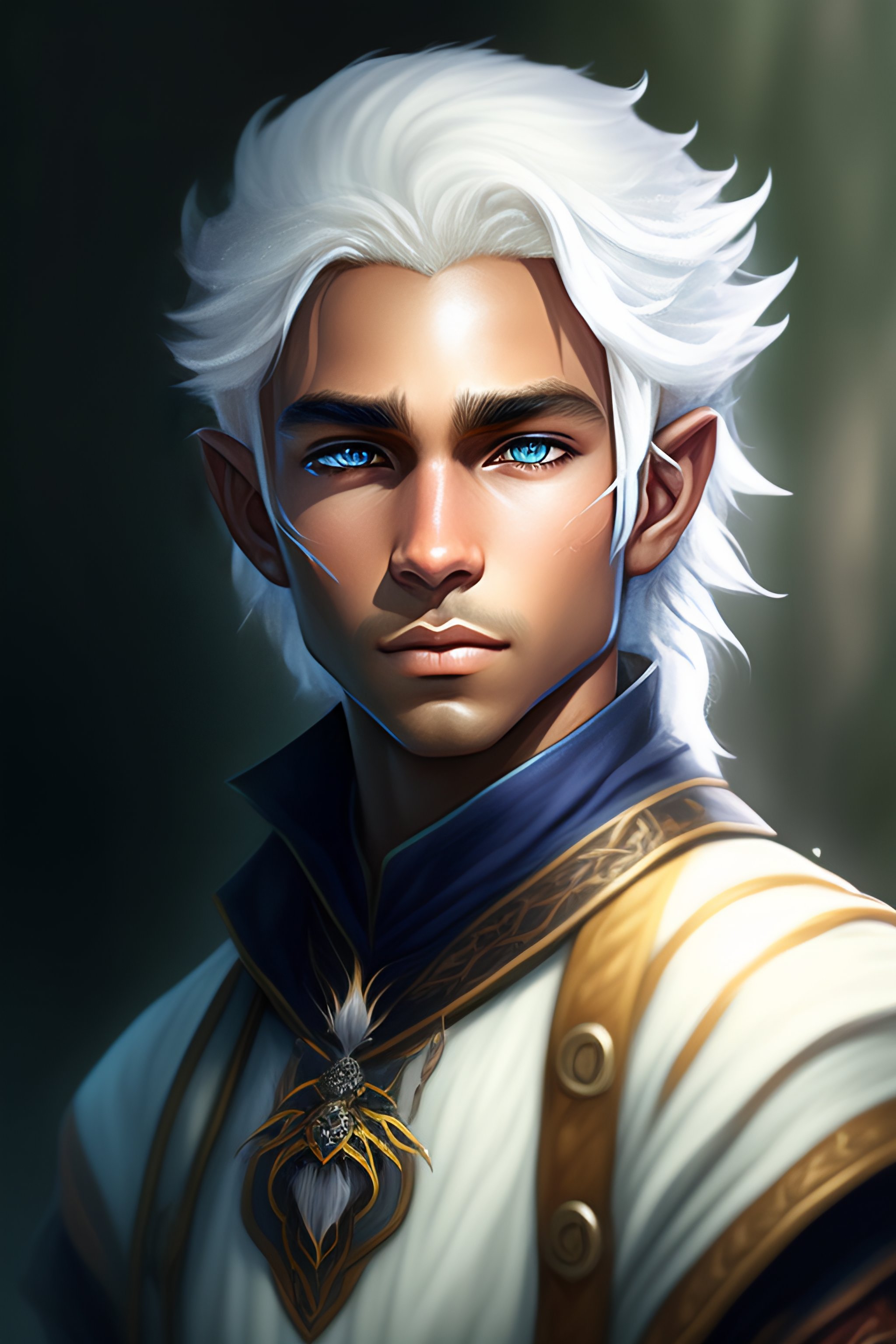 Lexica - Dnd character art, Young Drow druid boy, spider themed ...