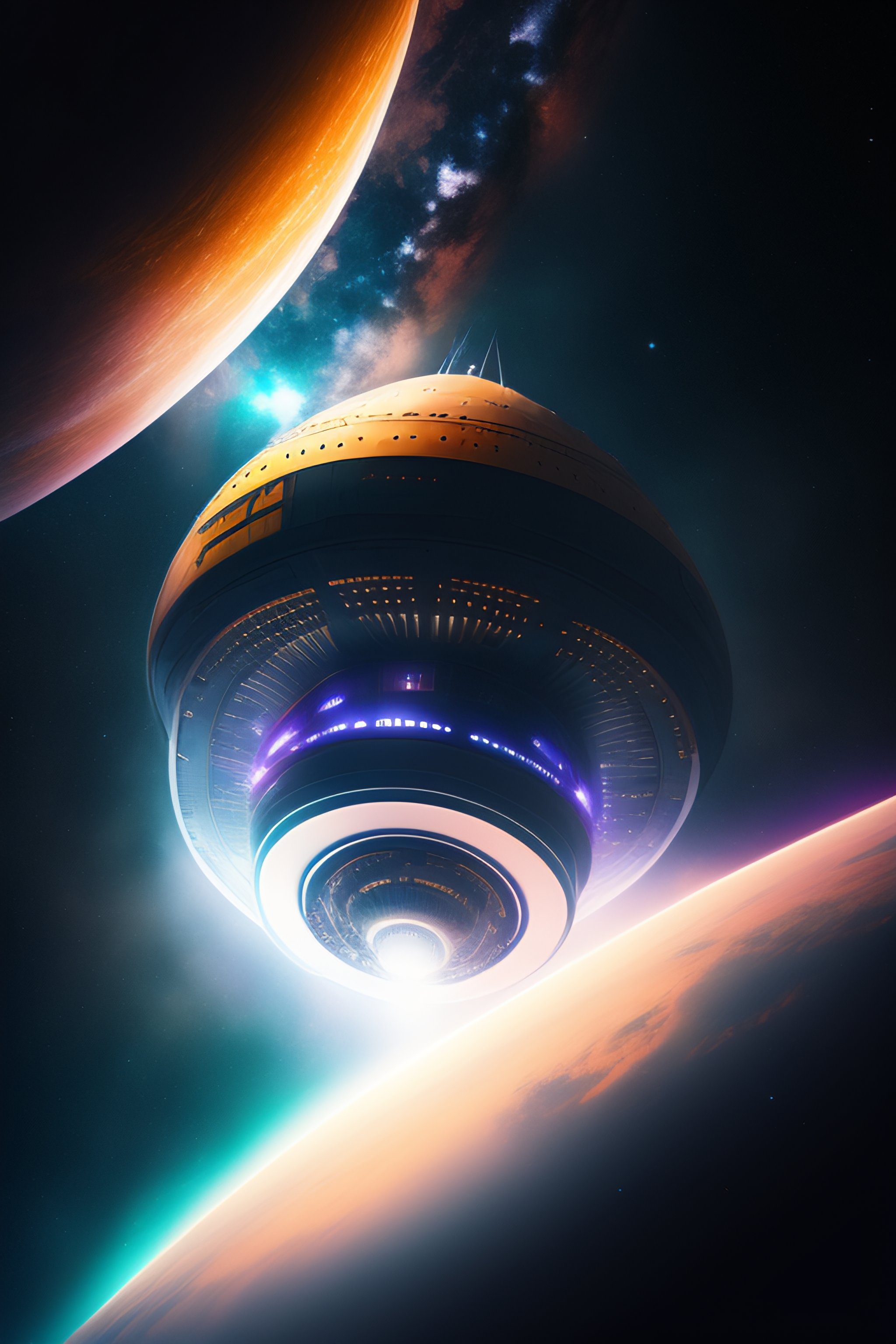 Lexica - A spaceship floating in space