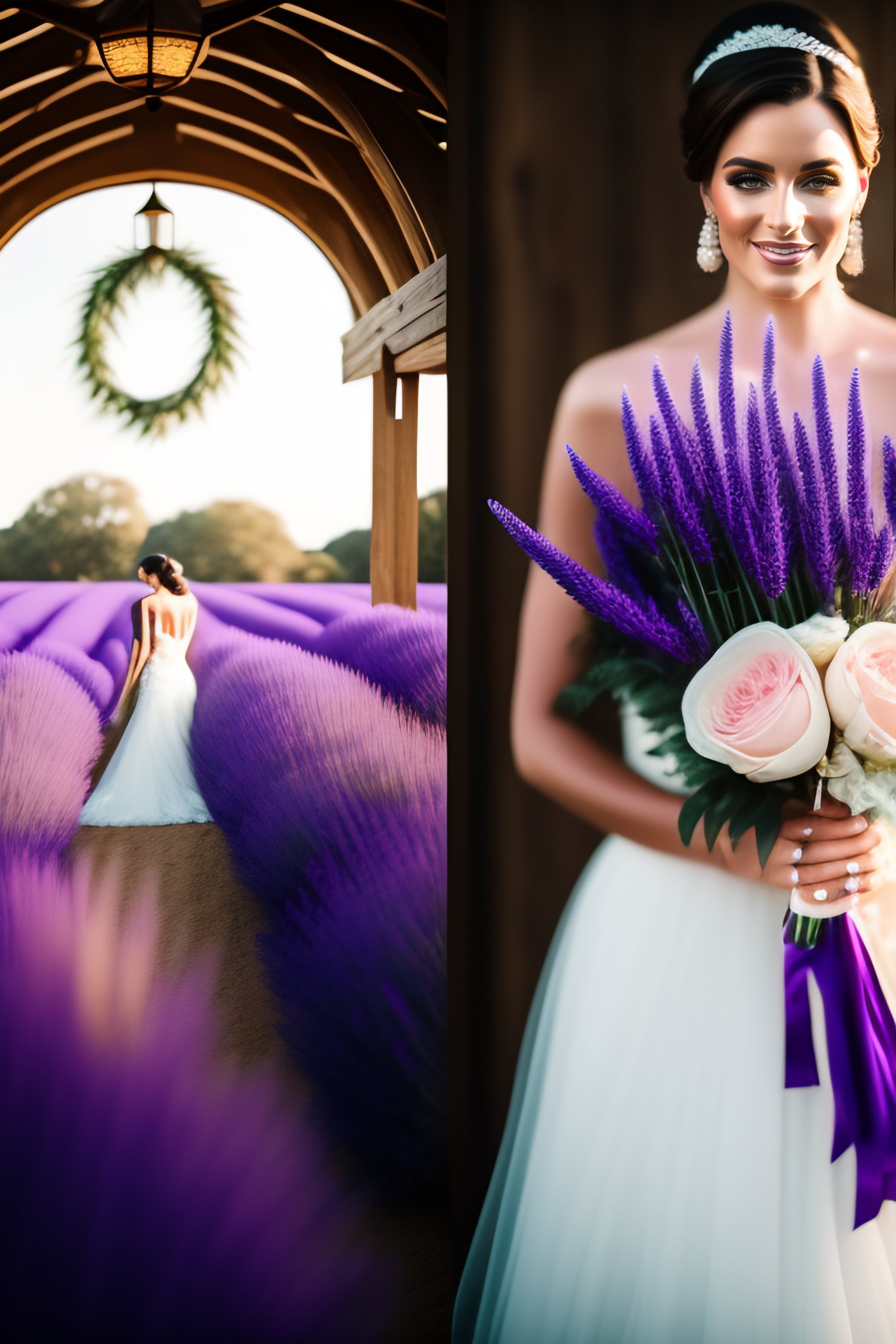 Lexica - A romantic wedding with no humans + lavender
