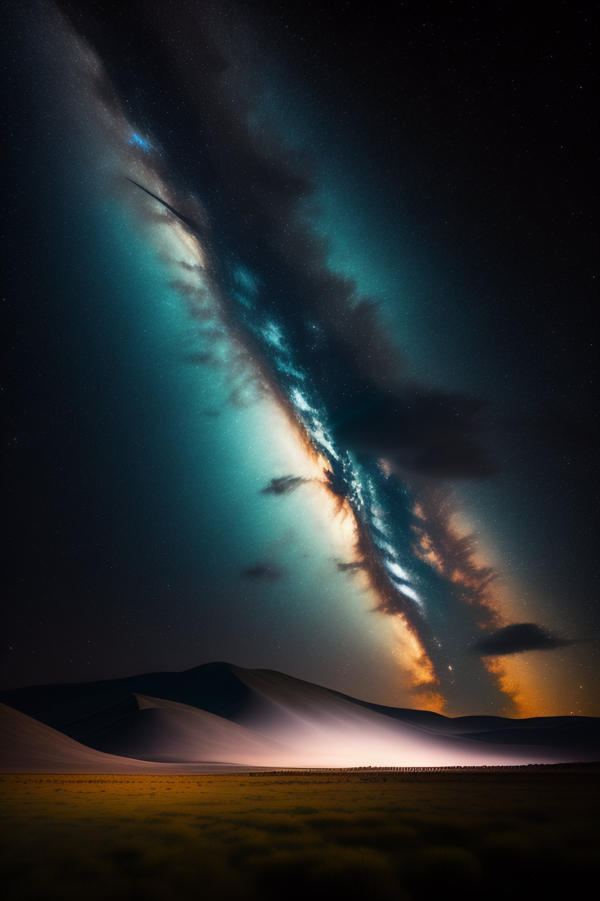 Lexica - Portrait of space and earth with stars and the Milky Way