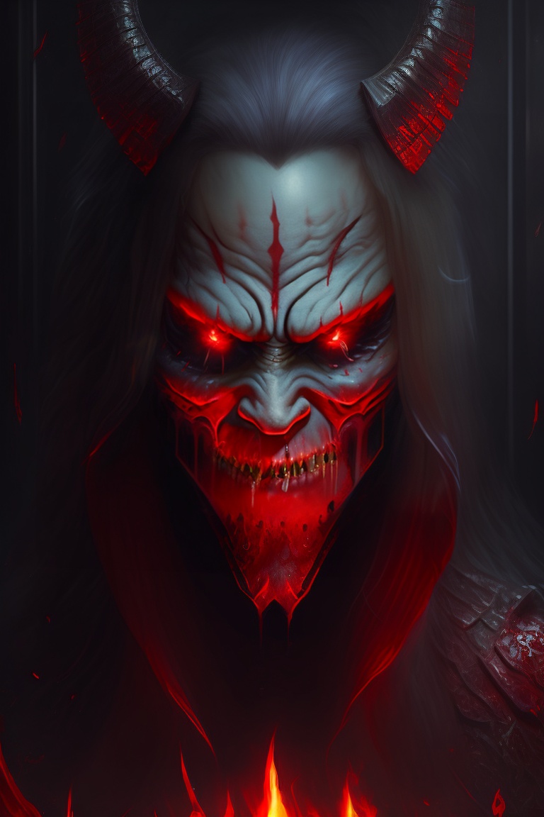 Lexica - Demon, creepy, horror art, dark, bloody
