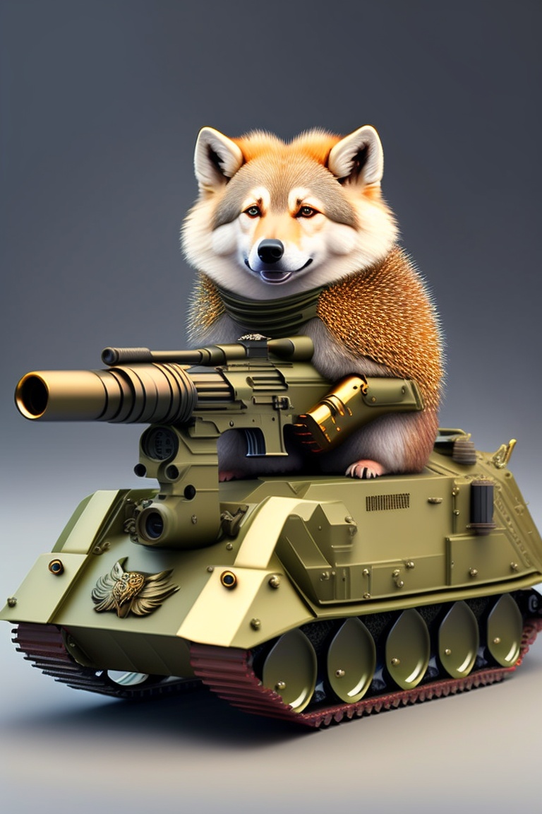 Lexica - Military Russian Angel hedgehog wolf with a Kalashnikov ...