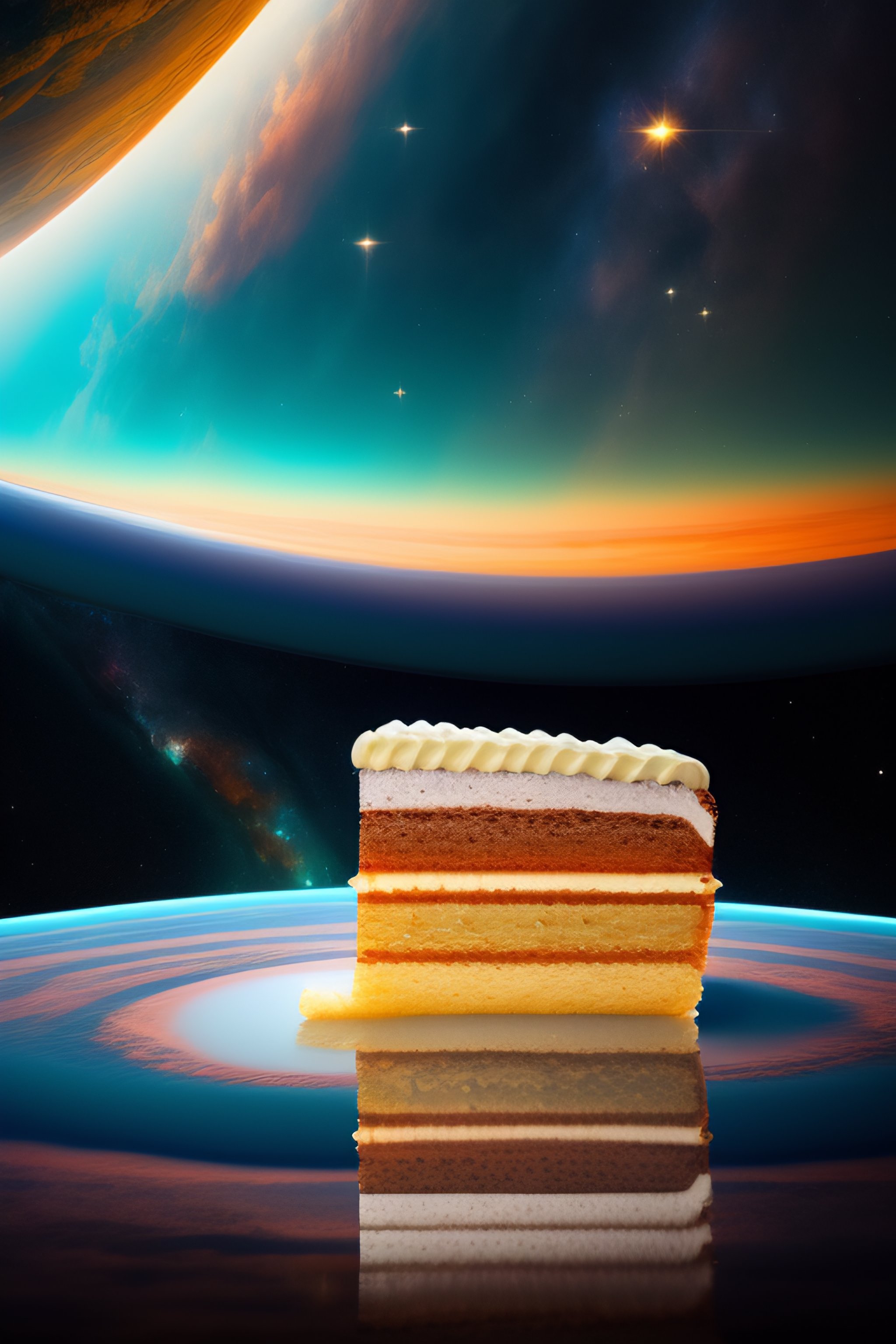 Lexica - Piece of cake floating in space